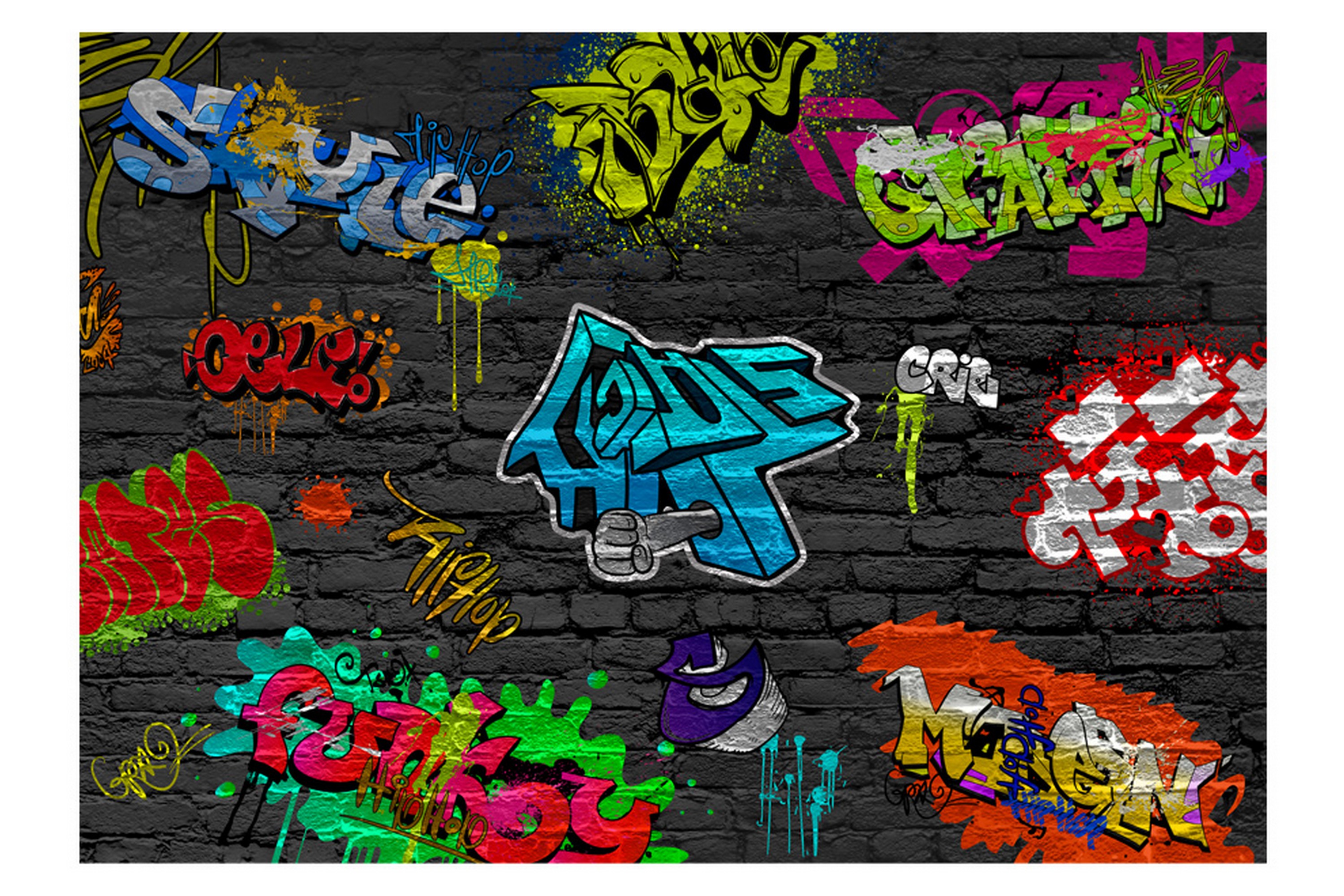 Fototapet Graffiti Wall 400x280 Artgeist sp. z o. o. - Inredning | Chilli