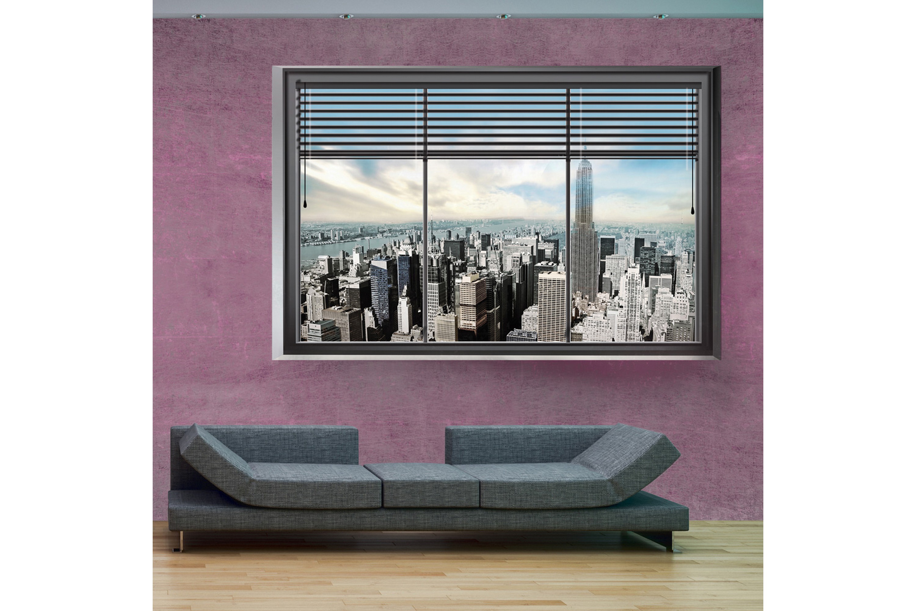 Fototapet New York Window II 100x70 Artgeist sp. z o. o. - Inredning ...