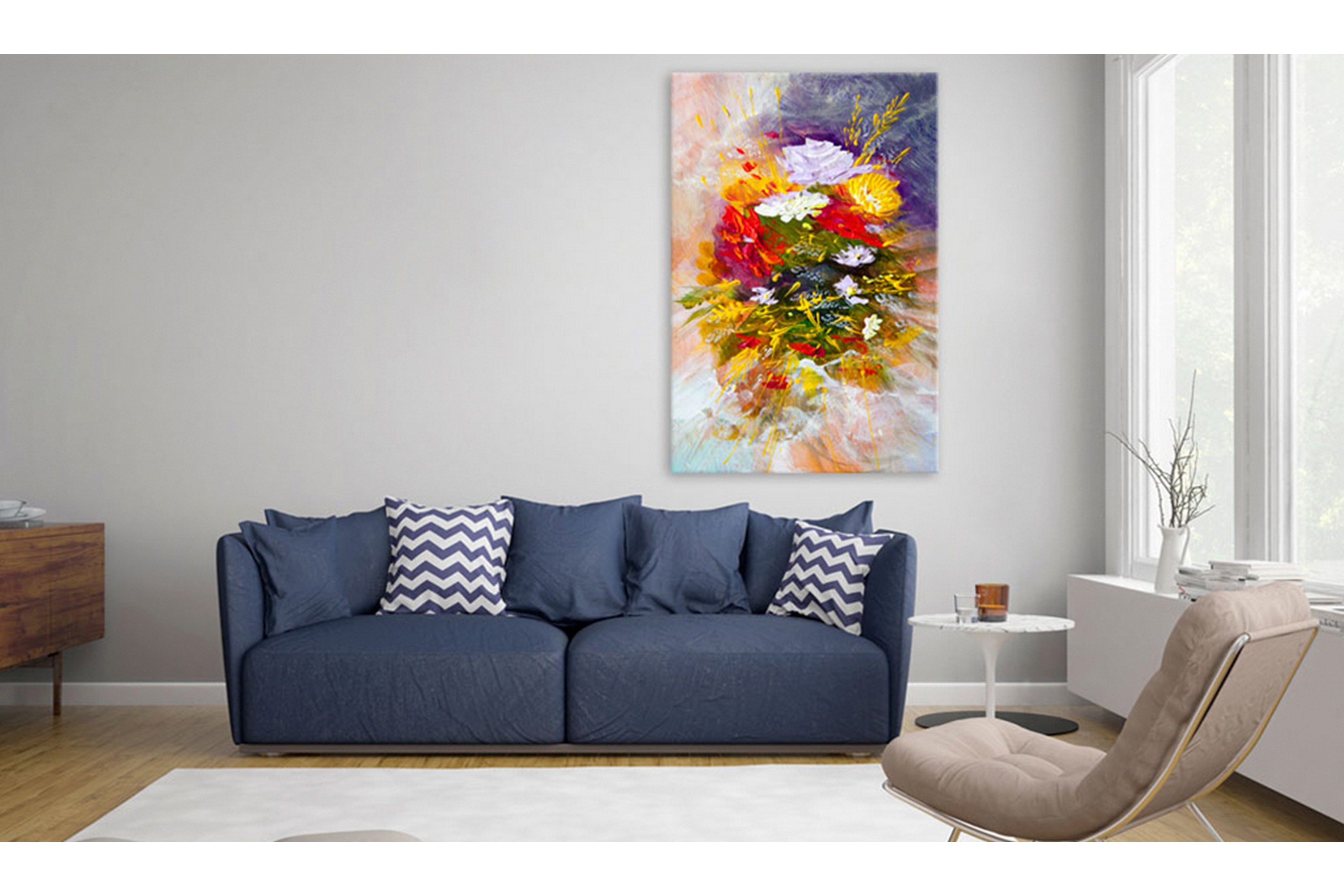 Tavla Blommor i augusti 60x90 Artgeist sp. z o. o. - Inredning | Chilli