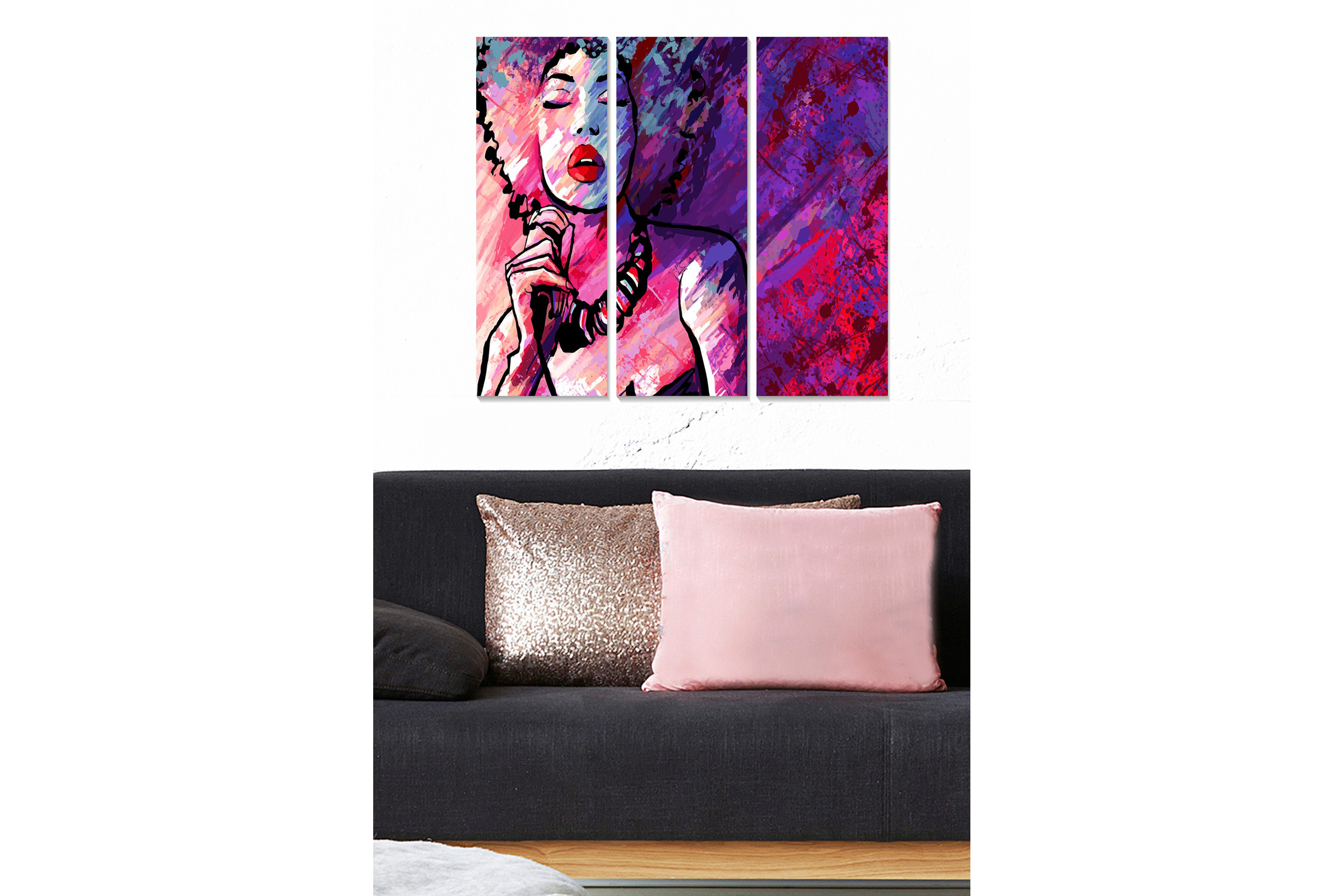 Tavla Floral 3-Pack Flerfärgad 20X50 20x50 cm - Inredning | Chilli