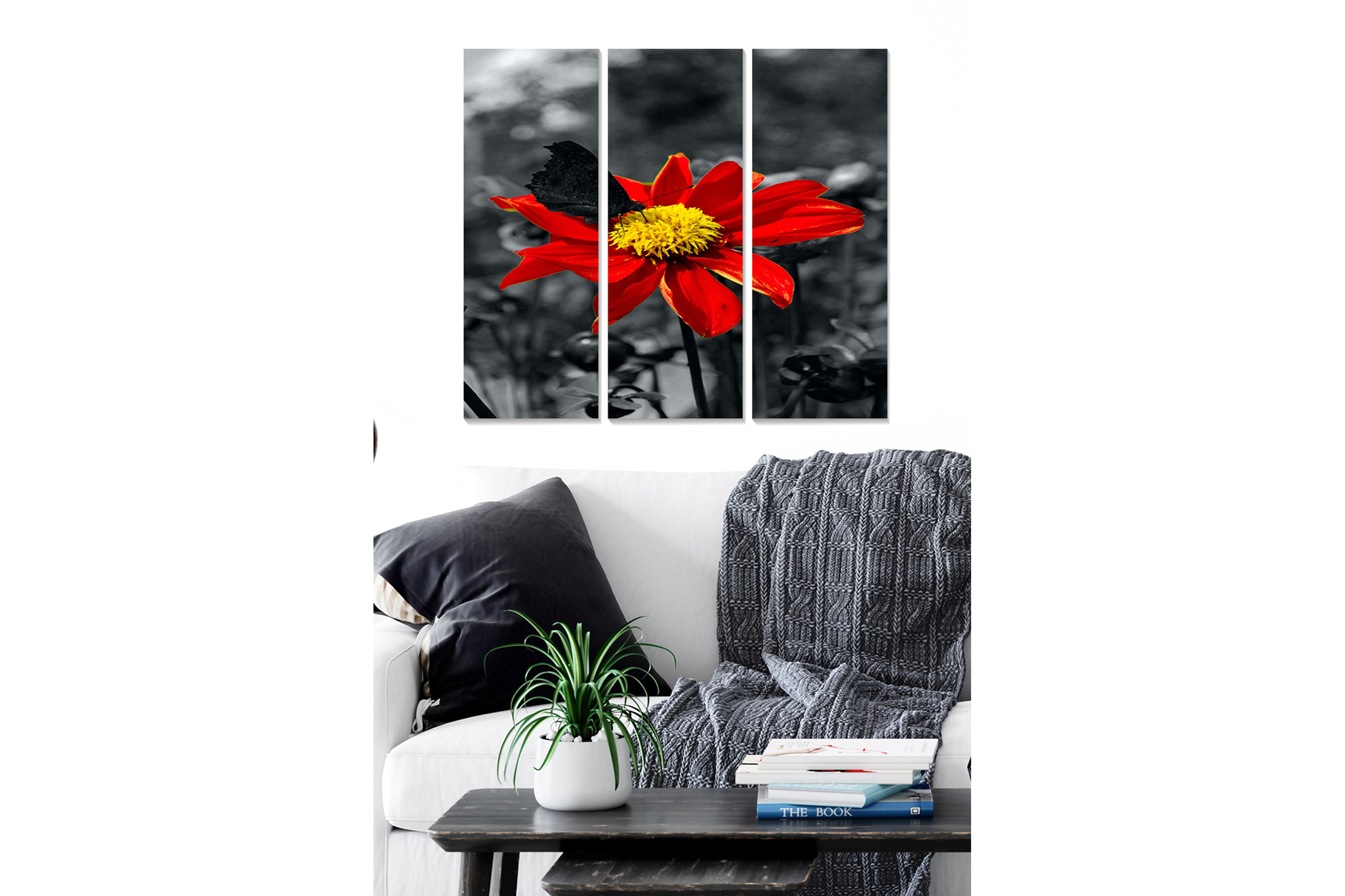 Tavla Floral 3-Pack Flerfärgad 20X50 20x50 cm - Inredning | Chilli