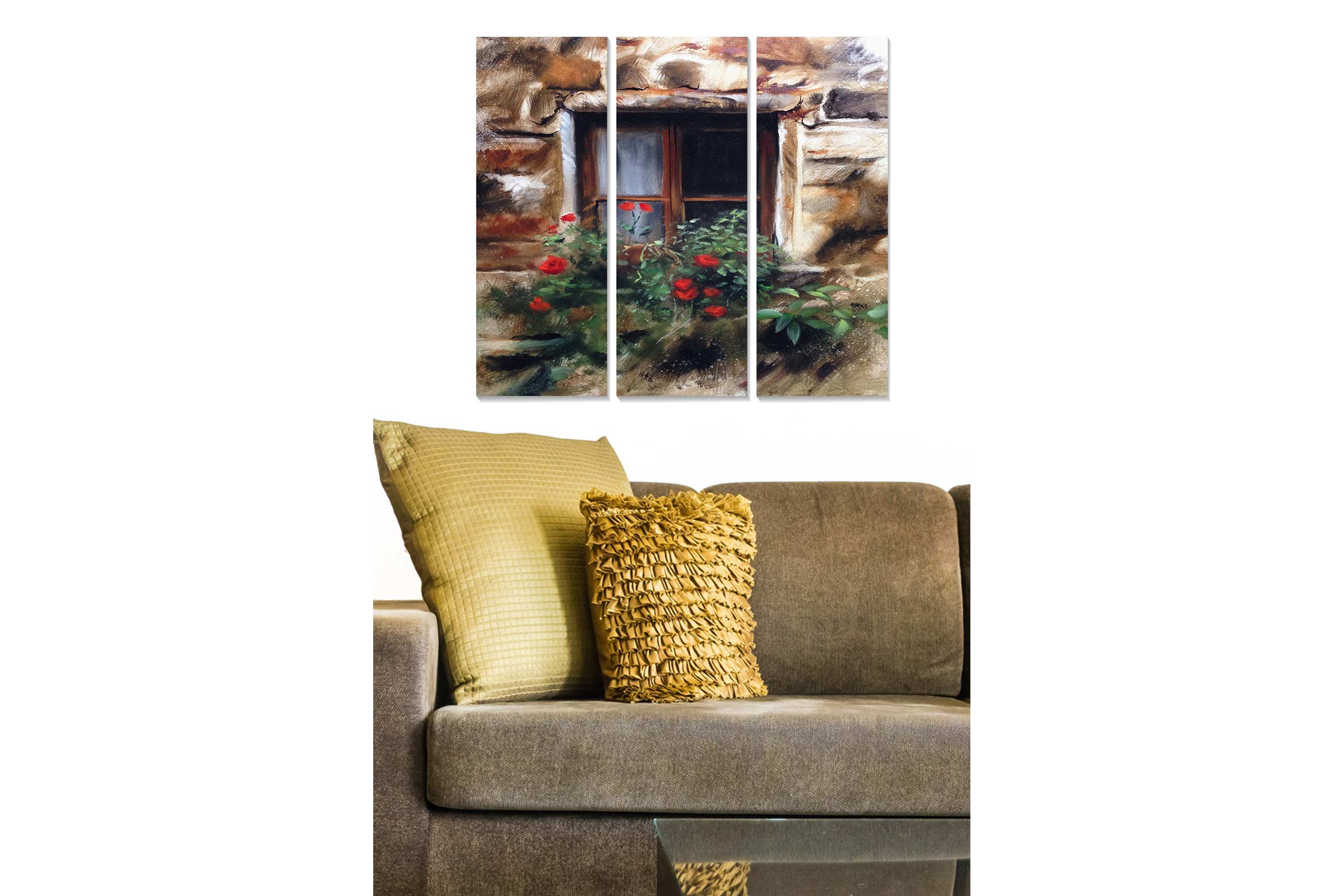 CANVASTAVLA Floral 3-pack Flerfärgad 20x50 cm - Inredning & dekor ...