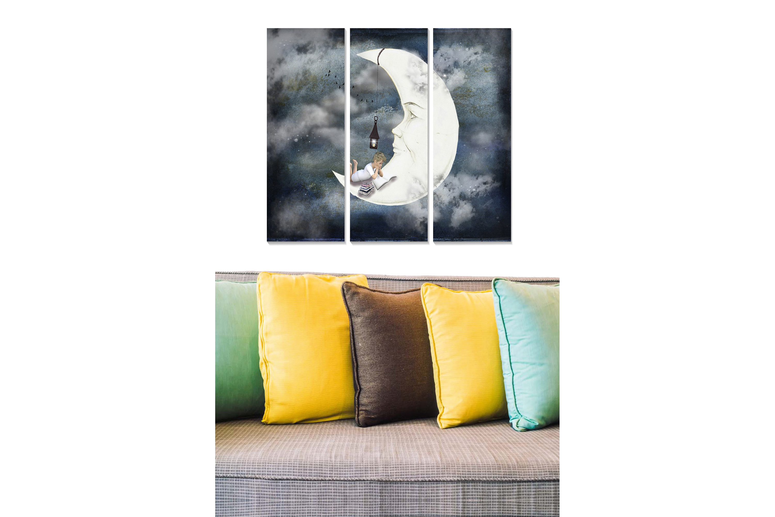 CANVASTAVLA Scenic 3-pack Flerfärgad 20x50 cm - Inredning & dekor ...