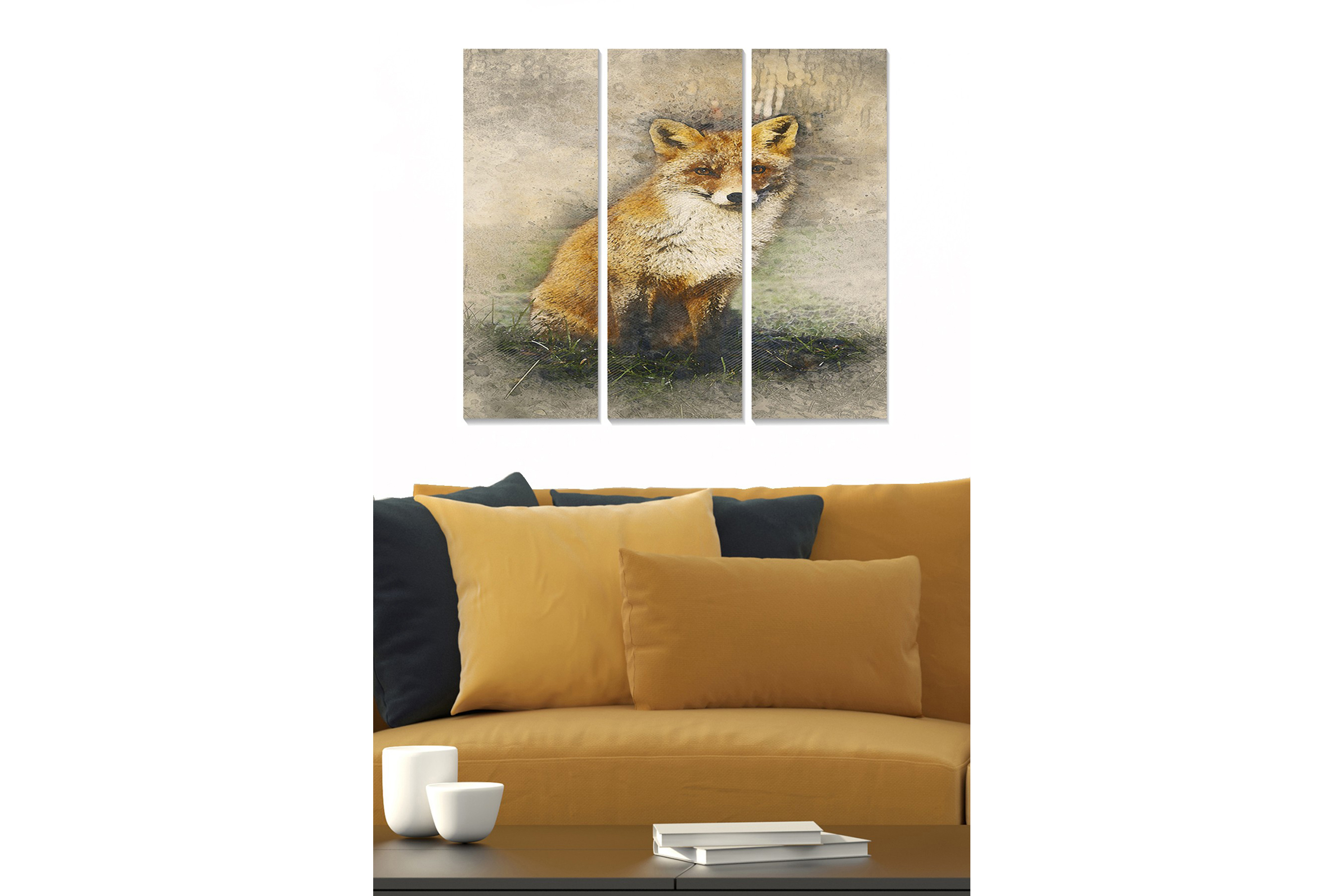 Tavla Animal 3-Pack Flerfärgad 20X50 - Inredning & dekor - Furniturebox