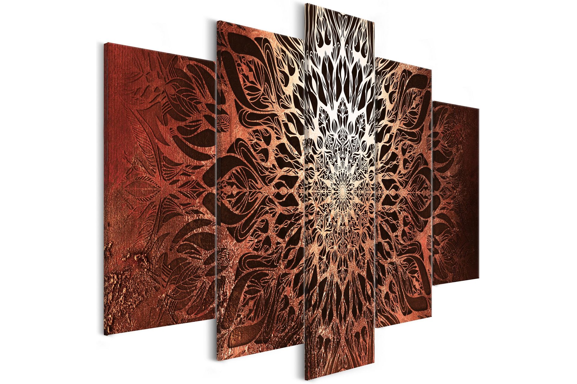 Tavla Hypnosis 5 Parts Orange Wide 200X100 Röd - Inredning & dekor ...