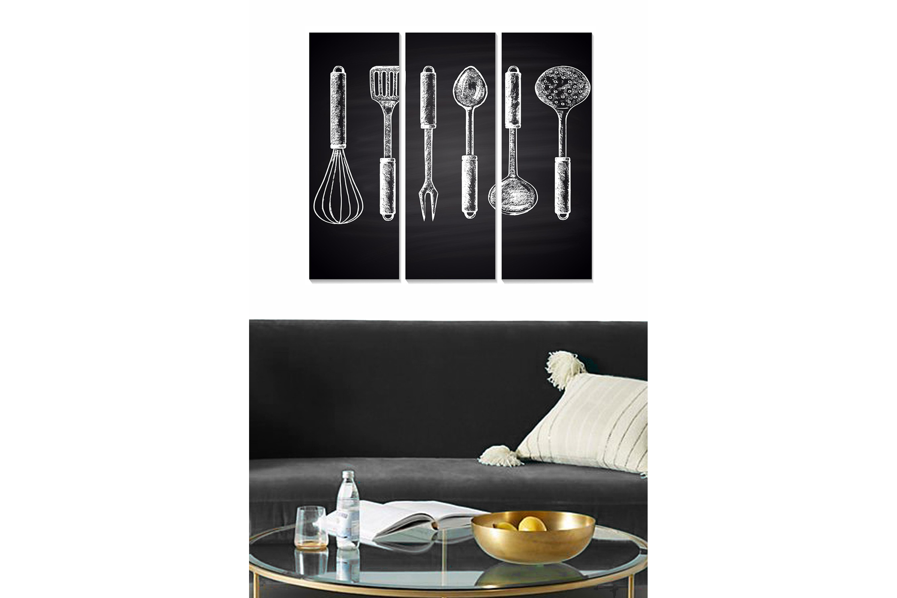 Tavla Kitchen 3-Pack Flerfärgad 20X50 - Inredning & dekor - Furniturebox