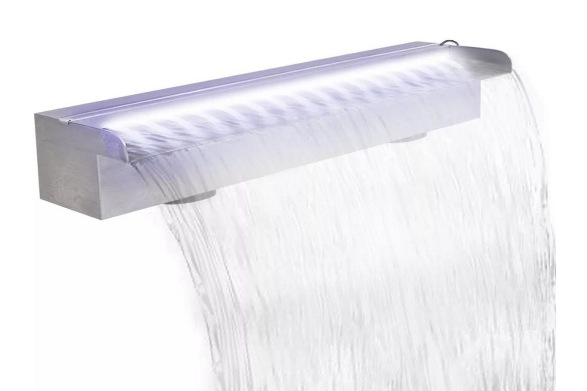 Rektangulärt Vattenfall Poolfontän m LEDs i rostfritt stål 6 ...