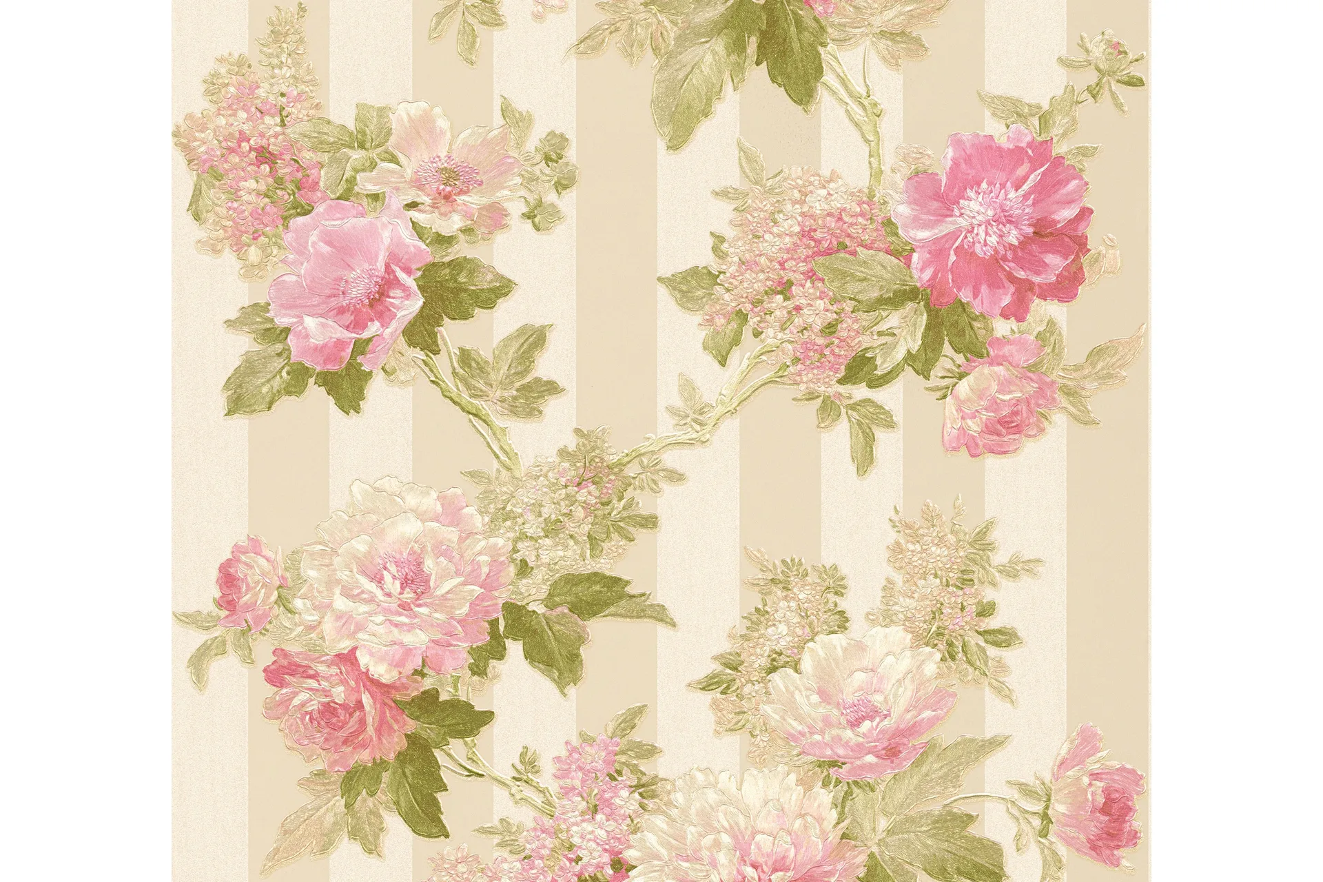 Blommig Tapet Romantico Ovävd Rosa - Mönstrade tapeter - Furniturebox
