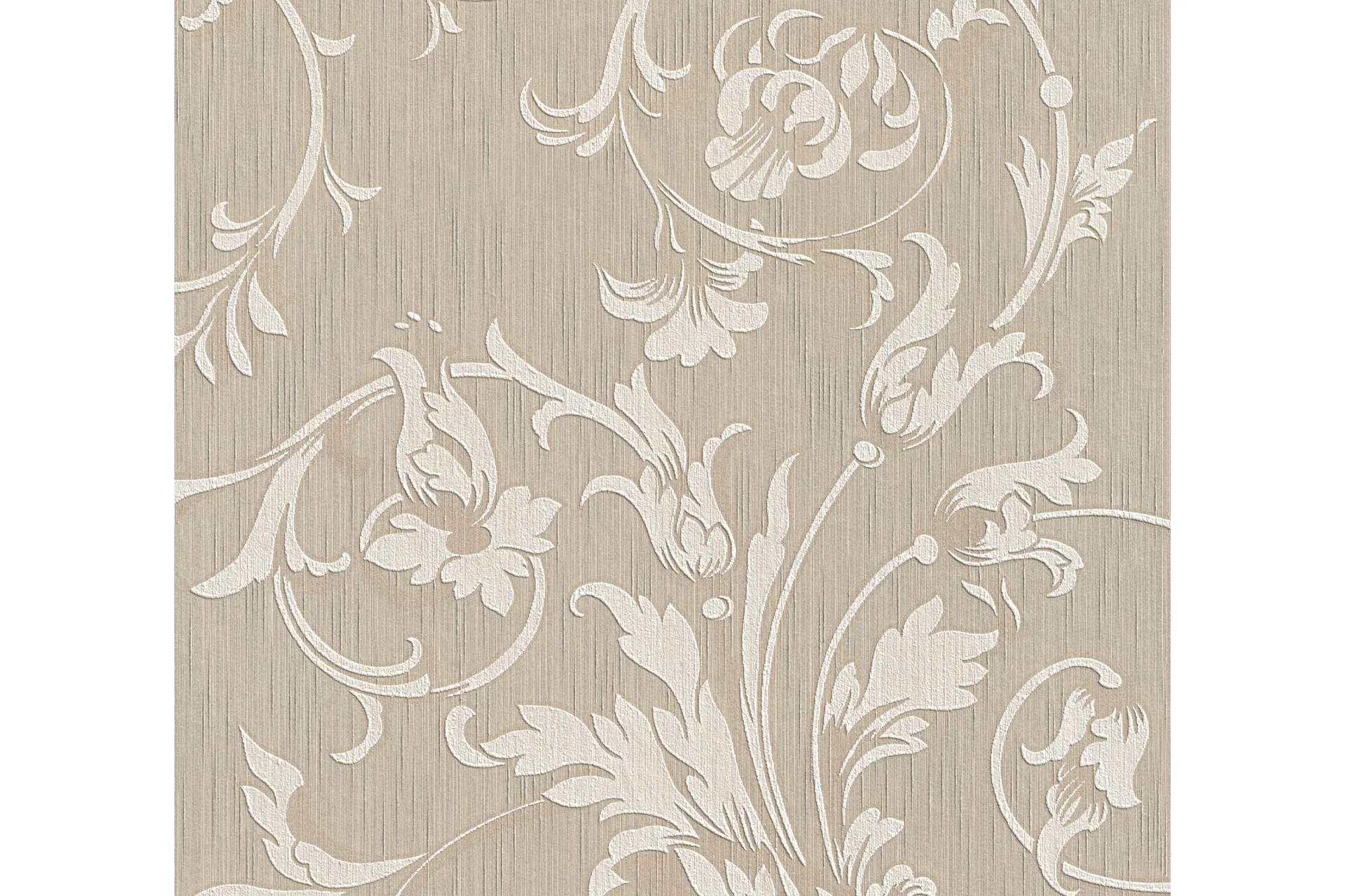 Blommig Tapet Tessuto Ovävd Beige - Mönstrade tapeter - Furniturebox