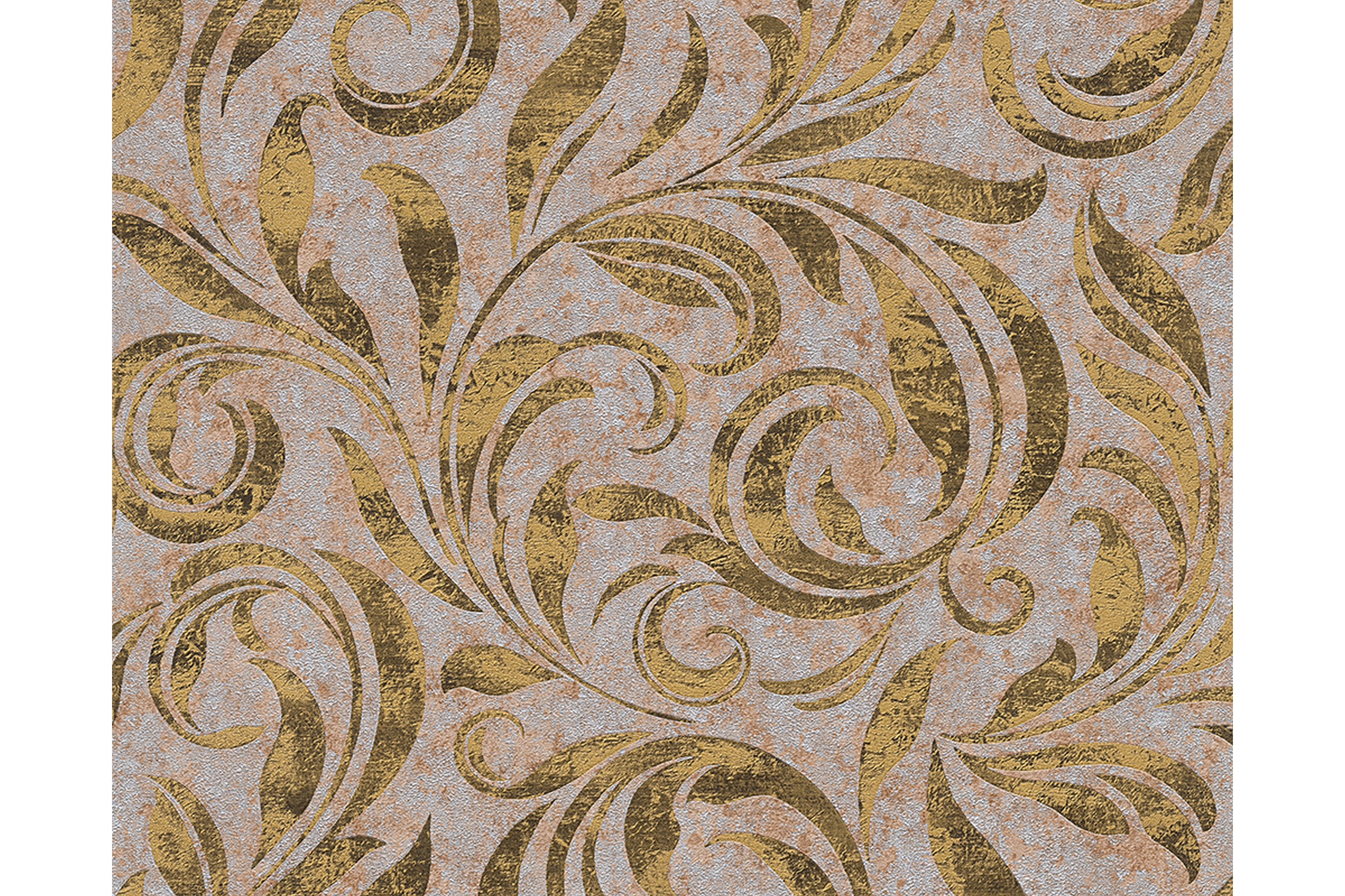 Blommig Tapet Nobile Ovävd Guld Brun - Inredning & dekor - Furniturebox