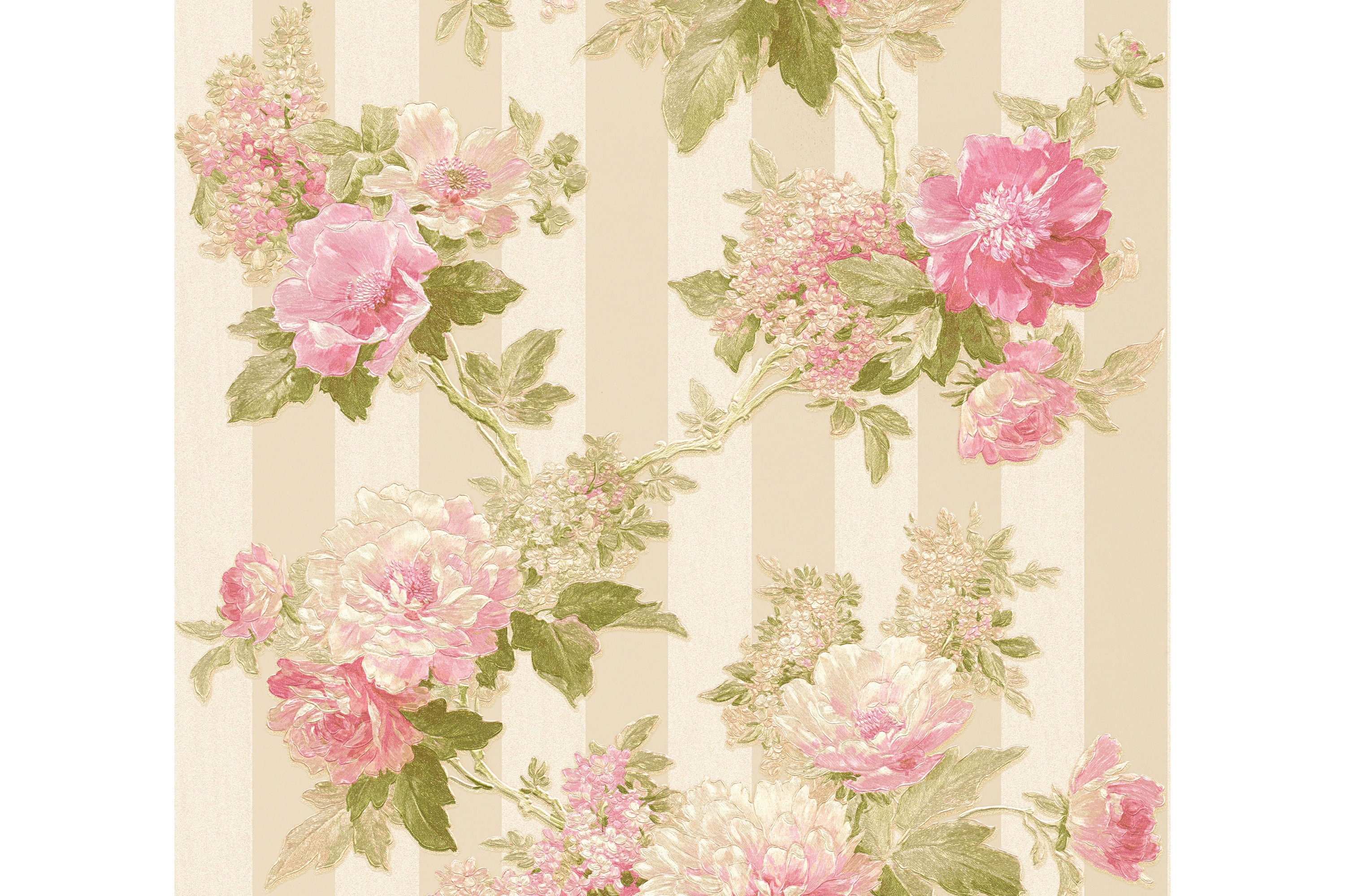 Blommig Tapet Romantico Ovävd Rosa - Inredning & dekor - Furniturebox