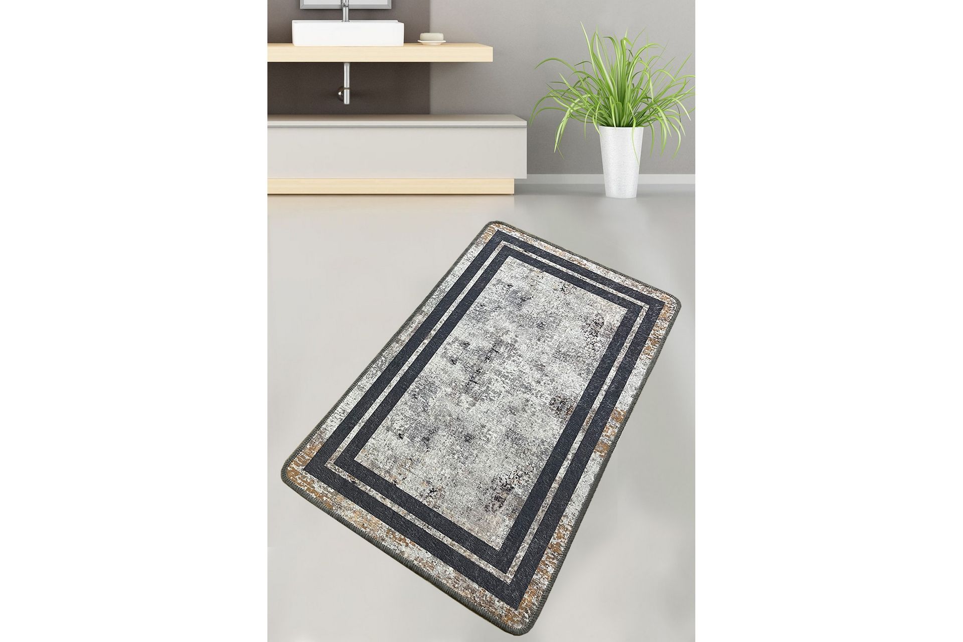Kylpyhuonematto Nilu 70x120 cm Suorakaide Monivärinen - Kodintekstiilit ...