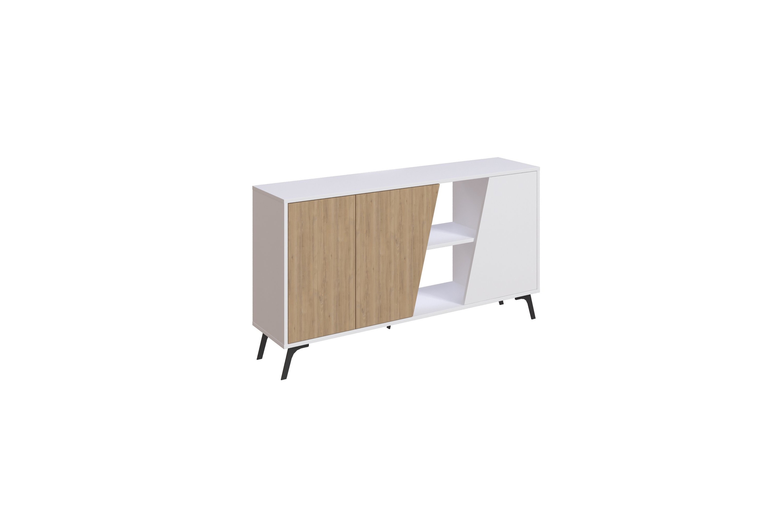 Fione Konsollbord 150x82 cm Vit/Brun Hanah Home - Möbler - Trademax