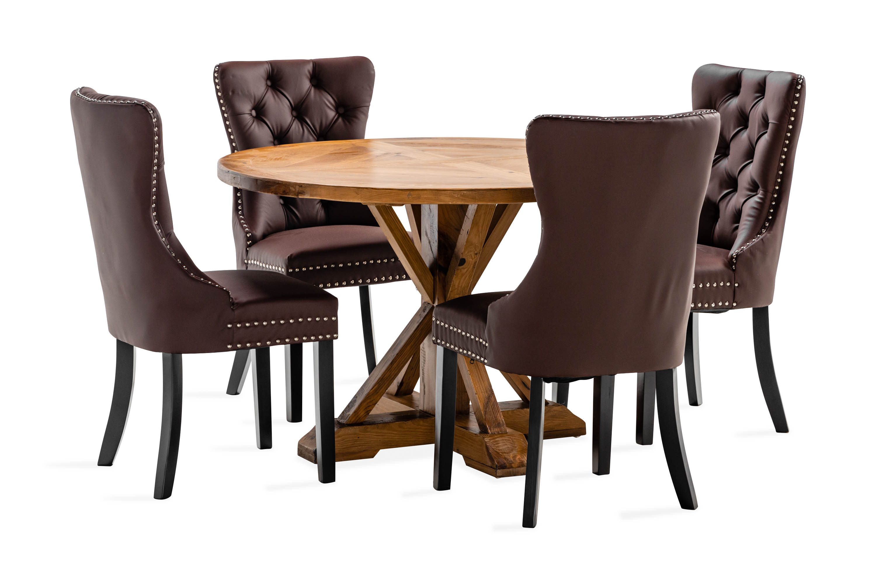 Bloomington Matgrupp Yorkshire 120cm Rund inkl 4 Lossmen Stol ...