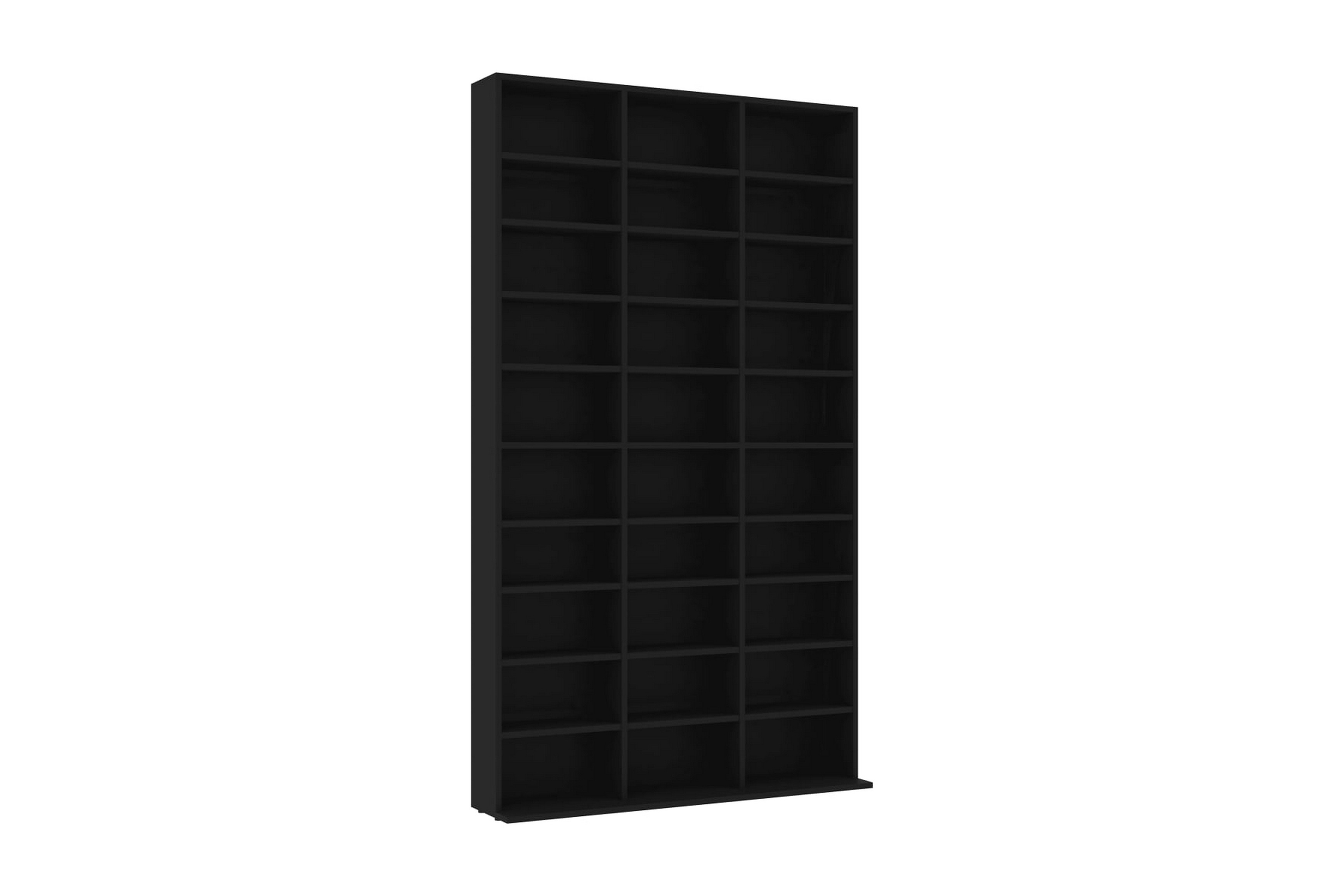 CD-hylla svart 102x23x177,5 cm spånskiva - CD-hylla & DVD-hylla ...