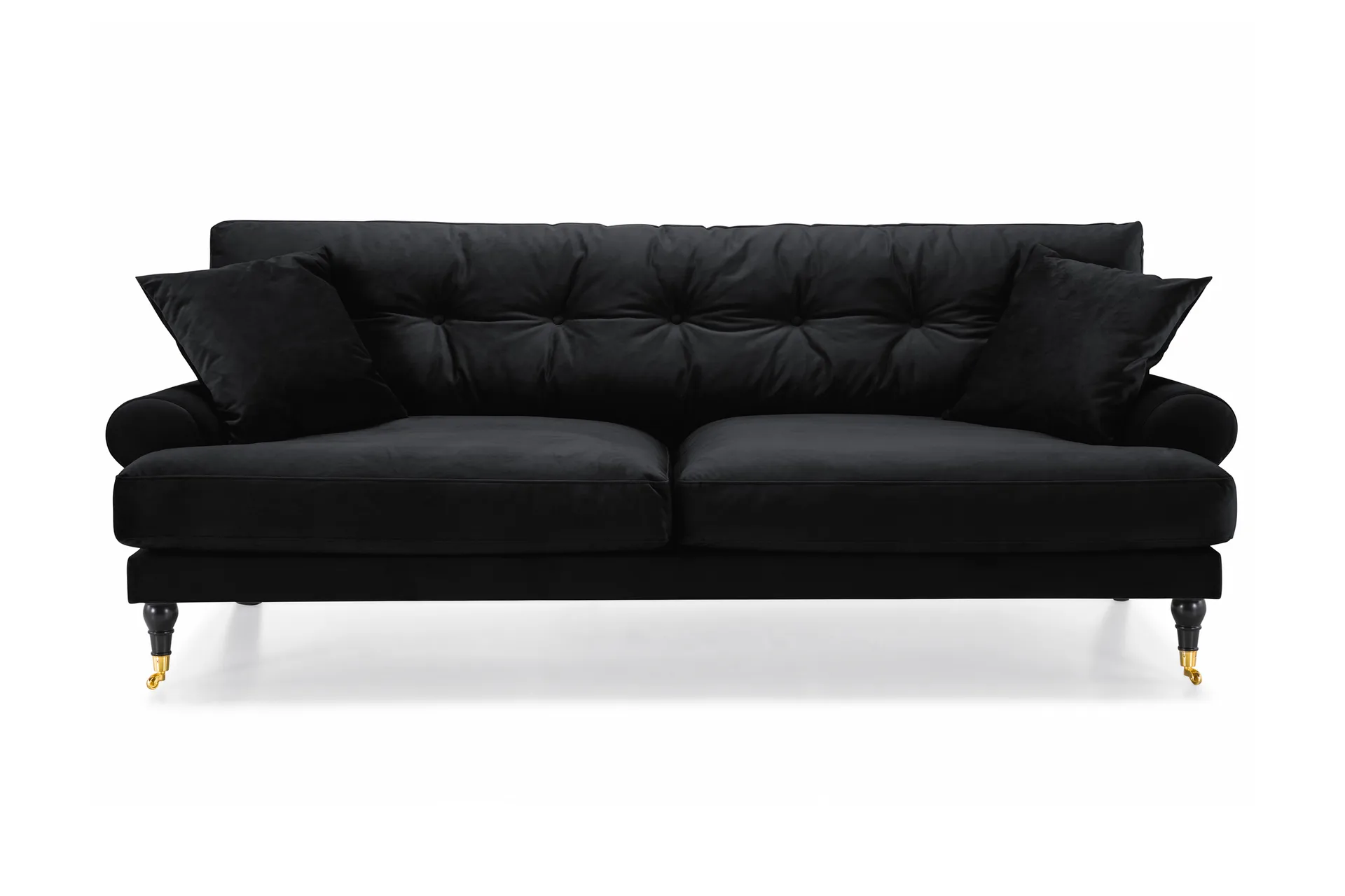 Bloomington Andrew 3-sits Sammetssoffa Svart - Möbler | Chilli