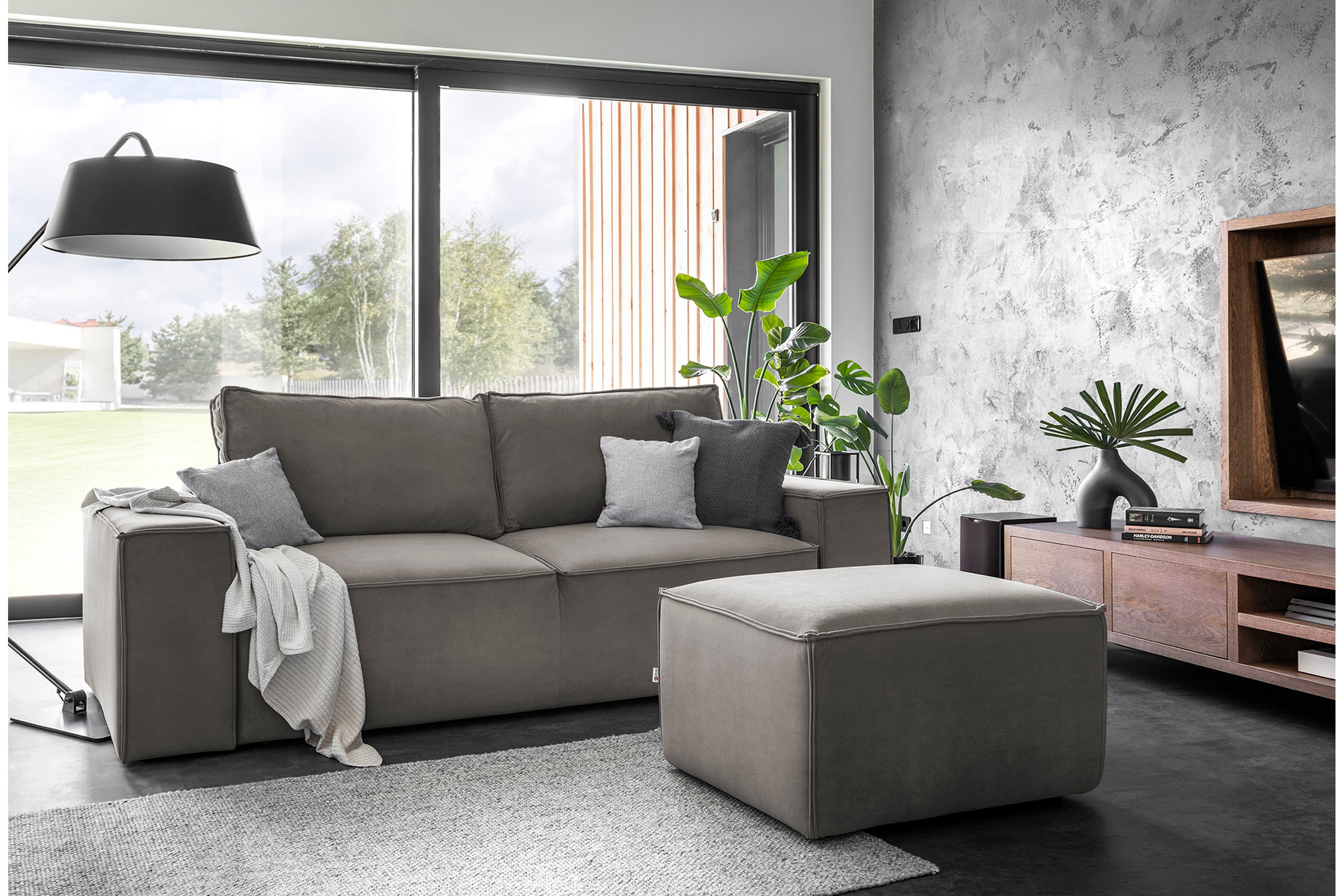 Bäddsoffa Kandari 3-sits med Förvaring Grå - Möbler | Chilli