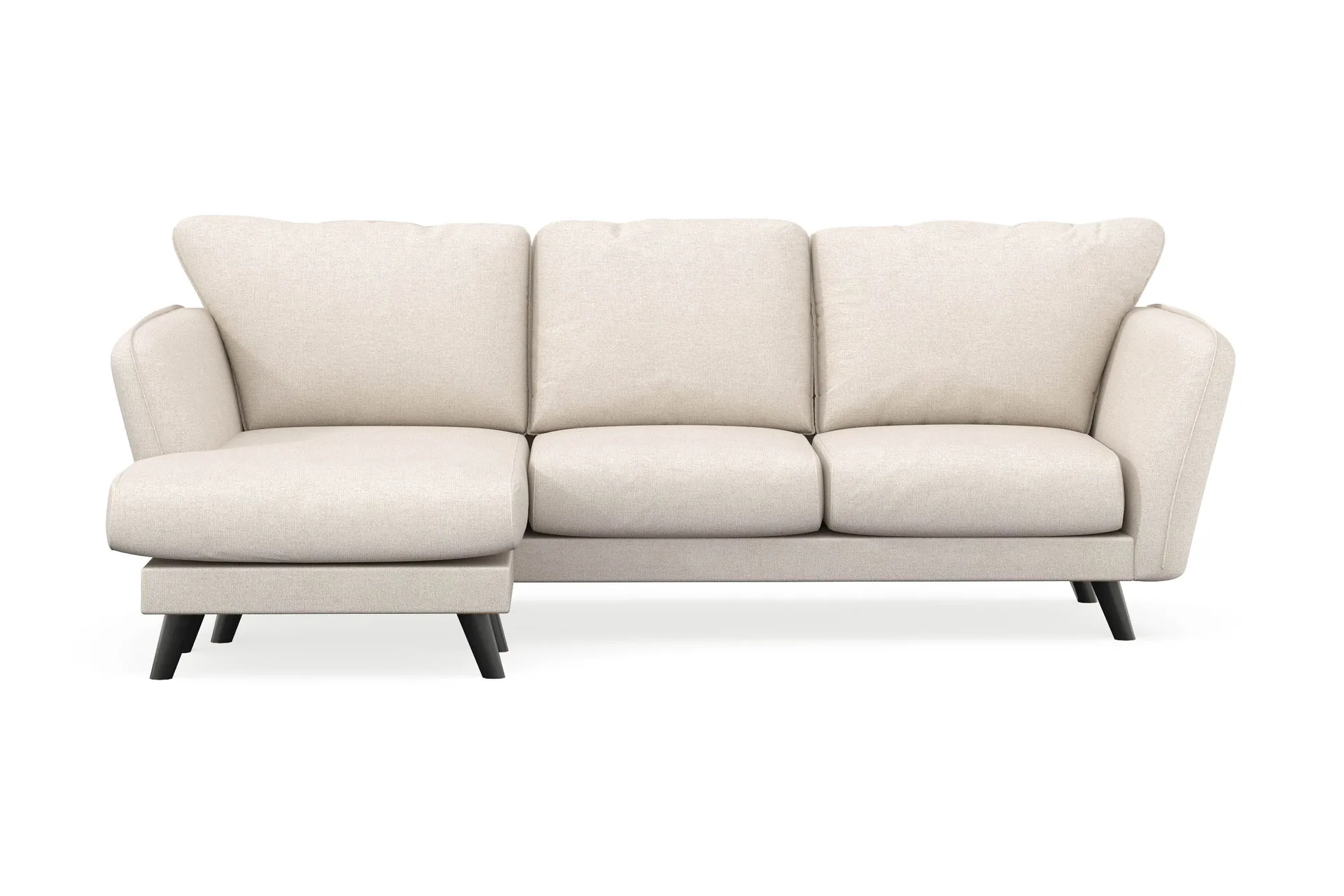 Trend Lyx 3-sits Vänstervänd L-formad Divansoffa i Tyg Beige - Möbler ...