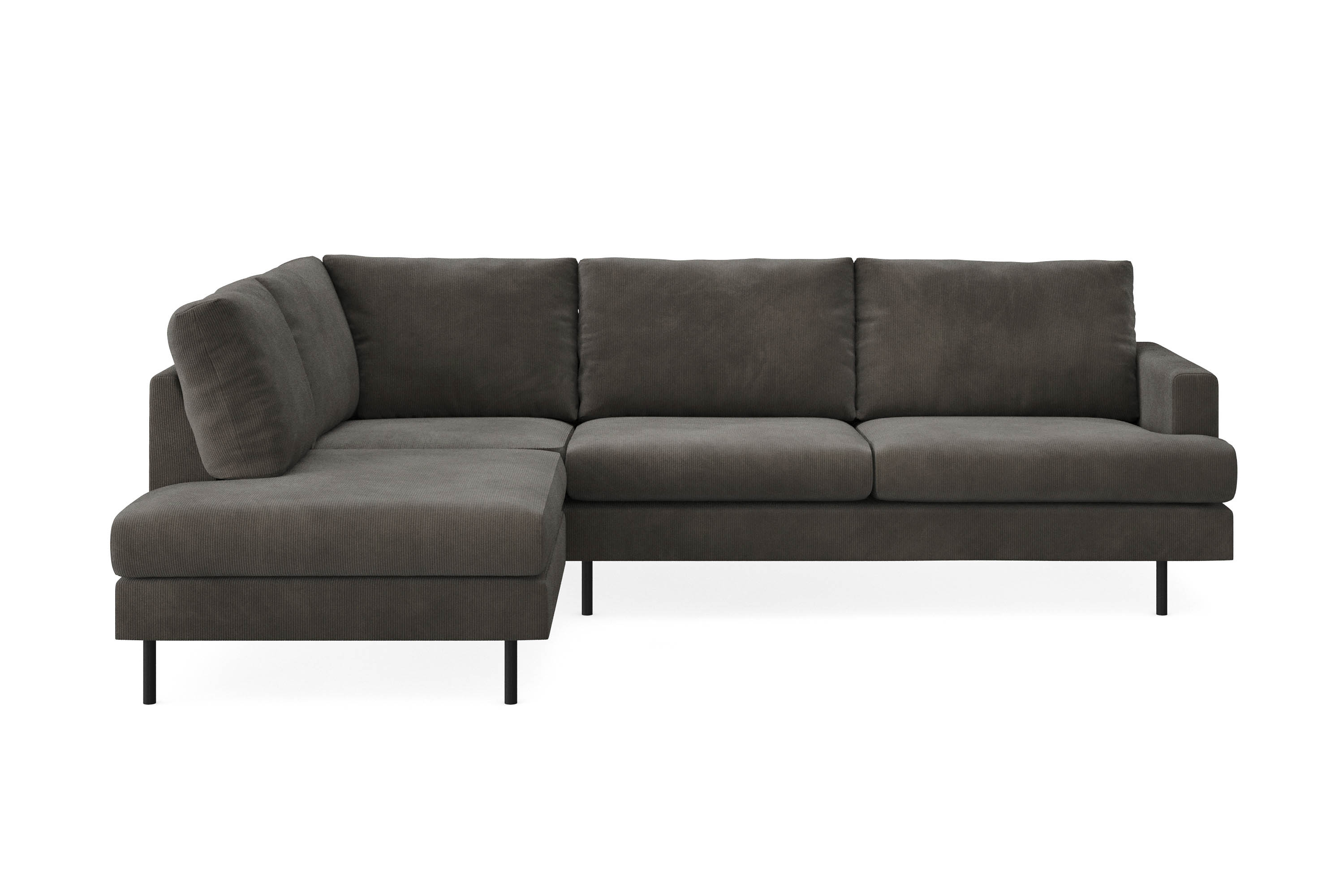 Menard Compact Soffa m. Schäslong 4-sits Mörkgrå - Möbler - Trademax