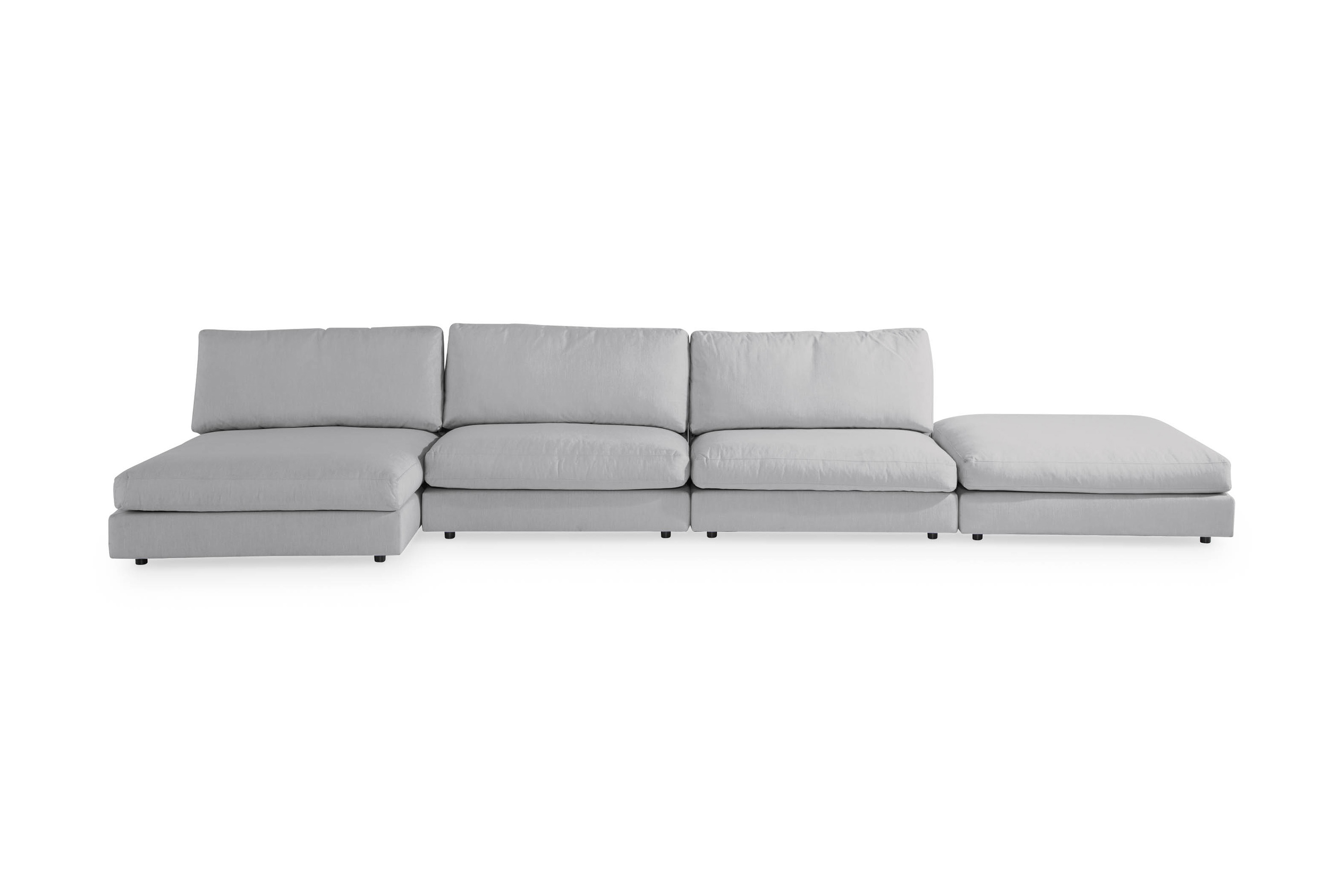 Andrarum Arken 6-sits Vändbar U-formad Modulsoffa med Divan + Fotpall i ...
