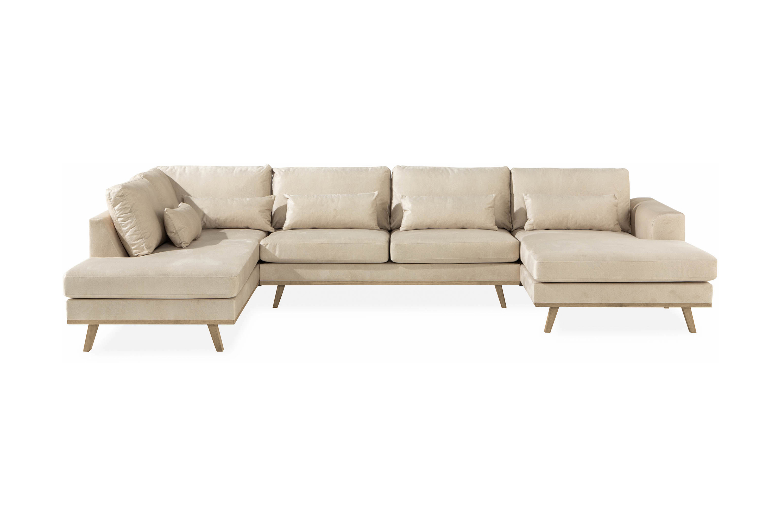 Scandinavian Choice Copenhagen U-soffa Sammet Beige - Möbler - Trademax
