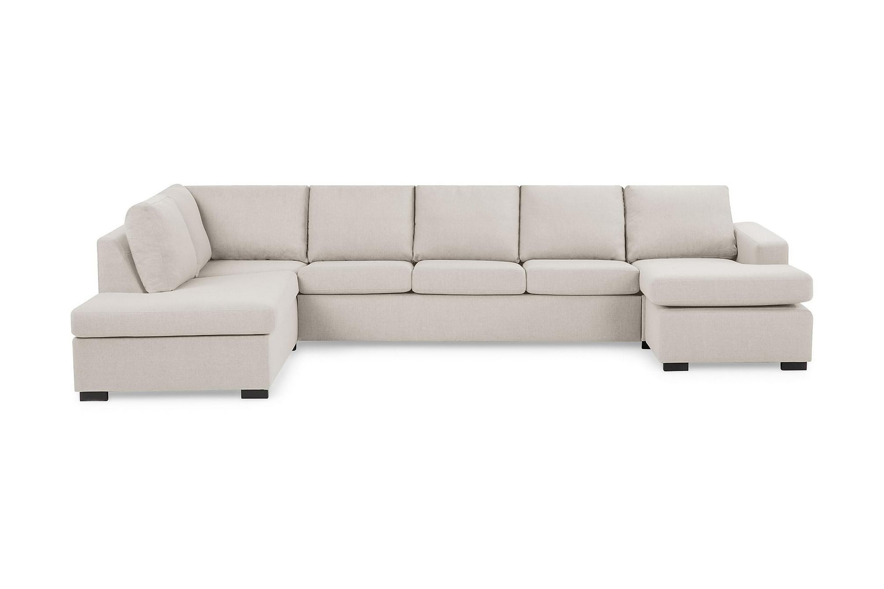 Crazy Stor U soffa XL Divan Höger Schäslong Höger Beige - Möbler - Trademax