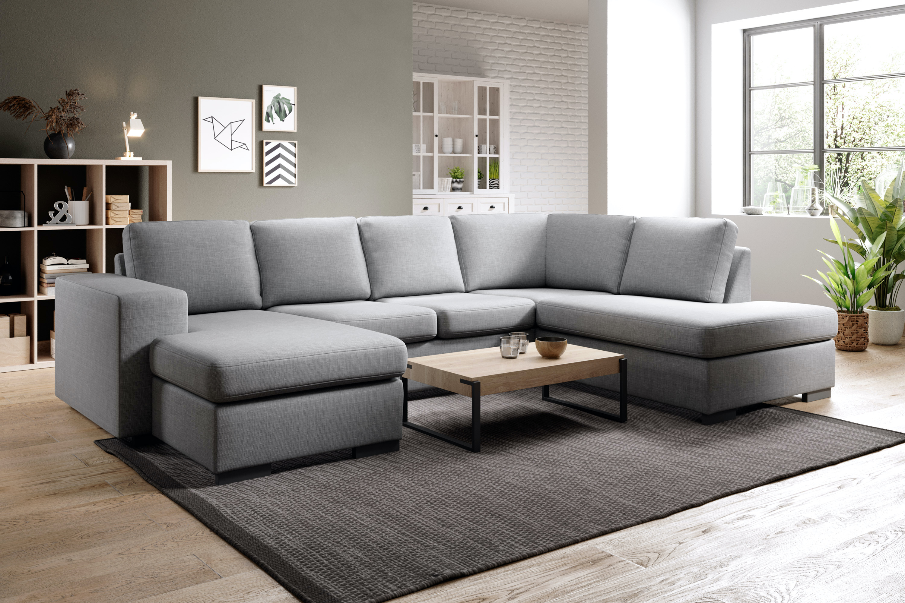 Scandinavian Choice Memphis 4-sits Högervänd U-formad Soffa med Divan ...