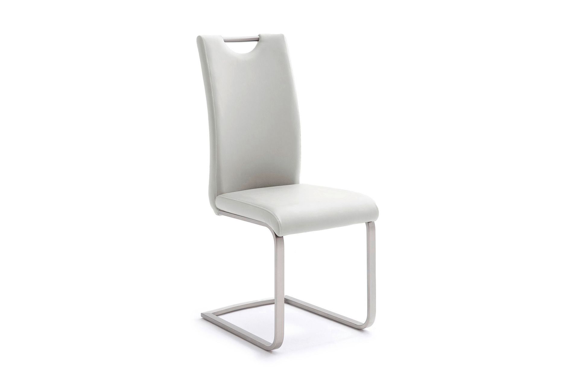Scandinavian Choice Paulo Stol Borstat Stål Vit PU - Möbler - Trademax