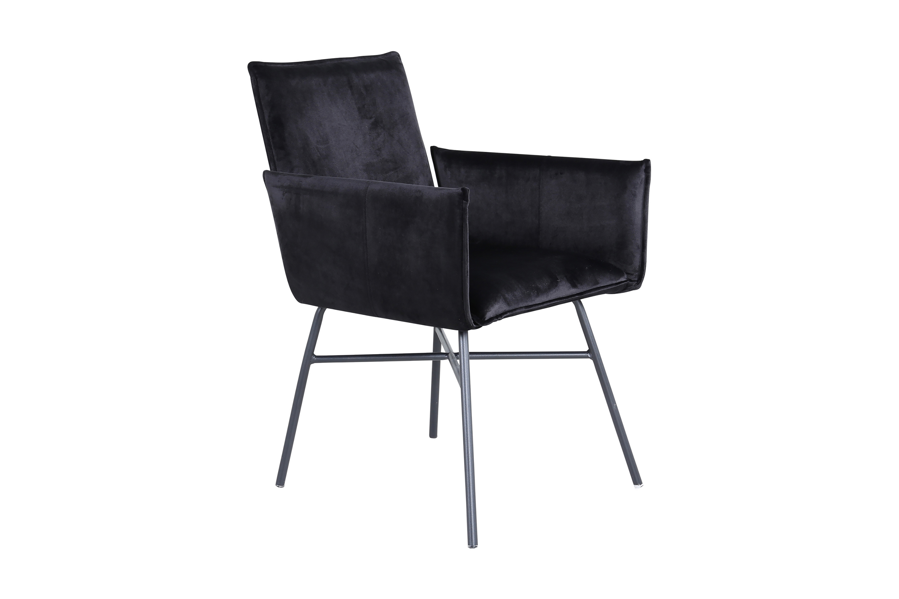 Venture Home Petra Karmstol Sammet/Svart - Möbler - Trademax