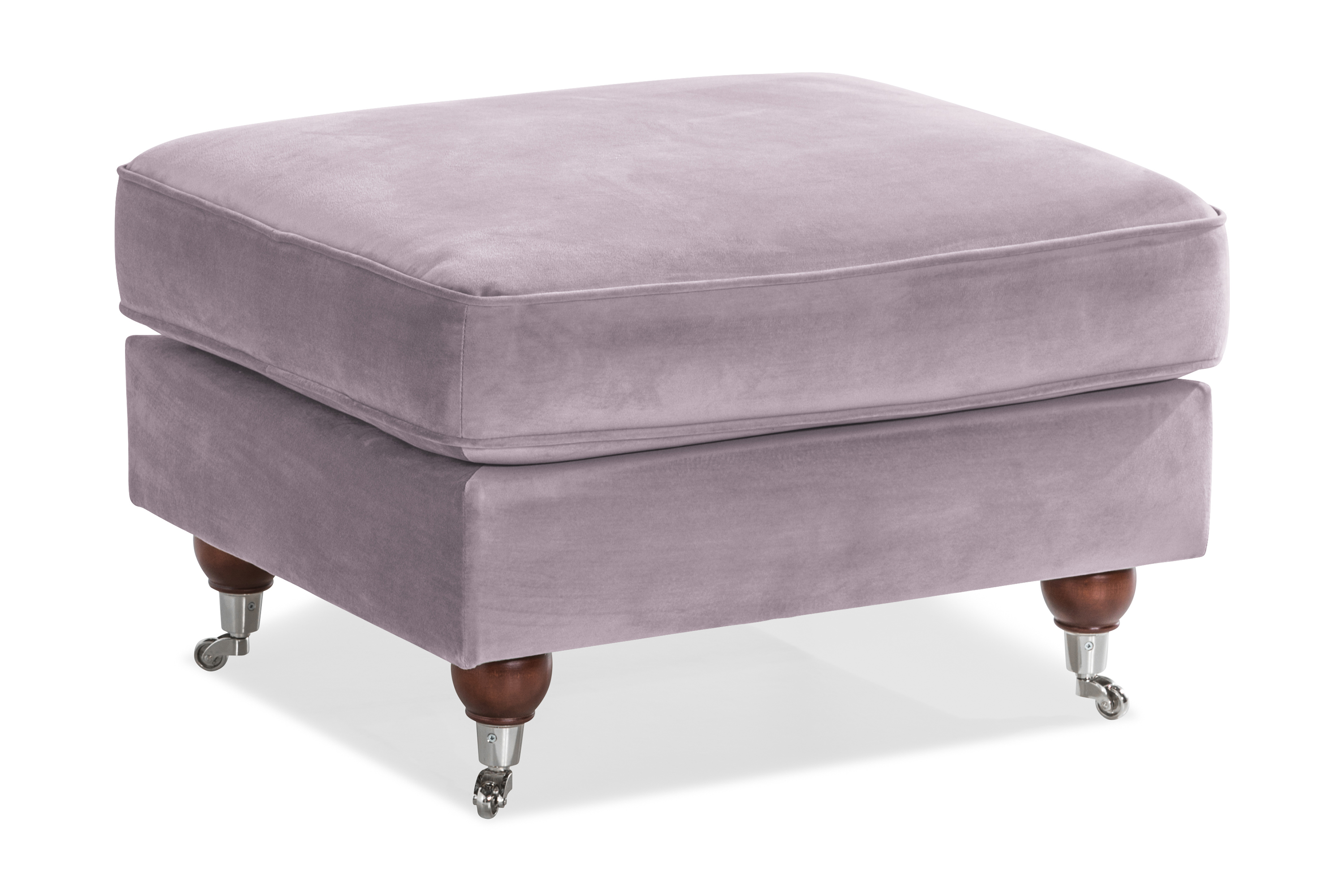 Howard Riviera Fotpall Sammet Lila - Möbler - Trademax