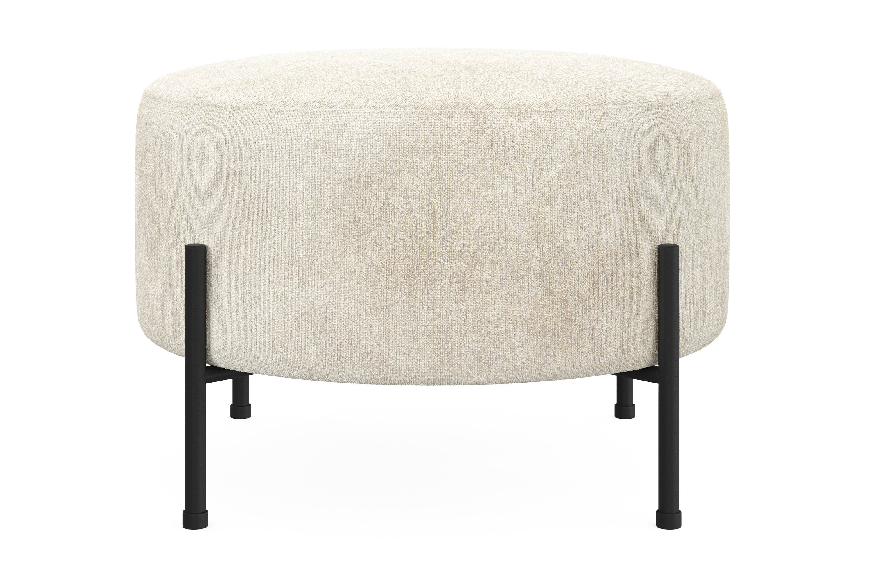 Scandi Days Menard Compact Sittpuff Rund 60 cm Vit - Möbler - Trademax