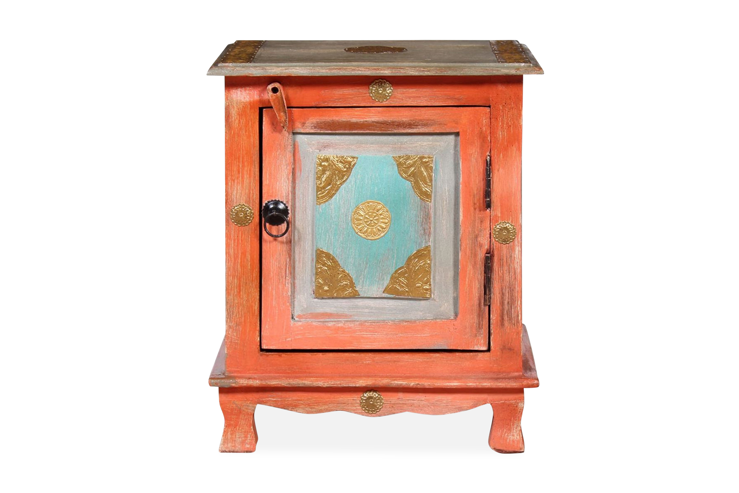 Be Basic Nattbord massivt mangotre oransje Mangotre - Møbler - Trademax