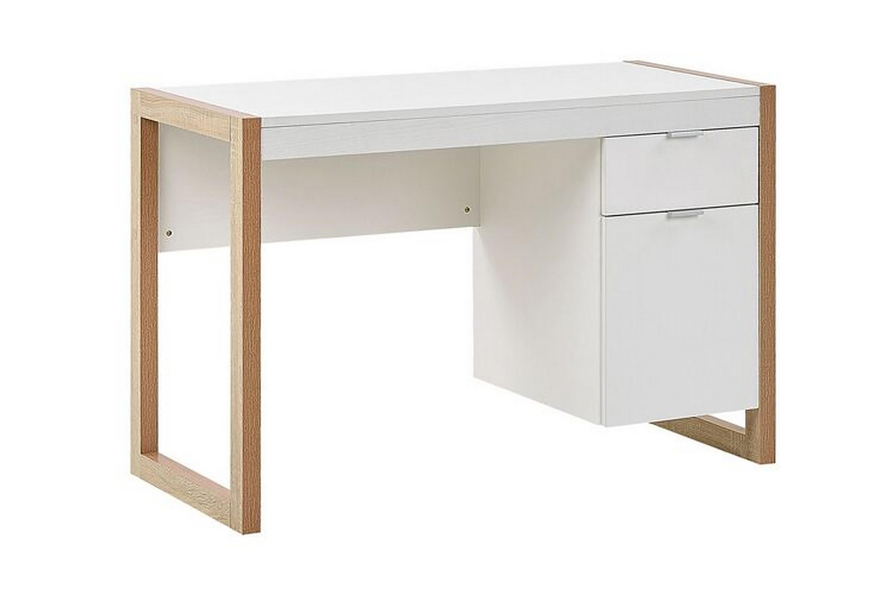 Graysburg Skrivebord 110 cm med Oppbevaring Hvit/Lyst Tre - Møbler ...