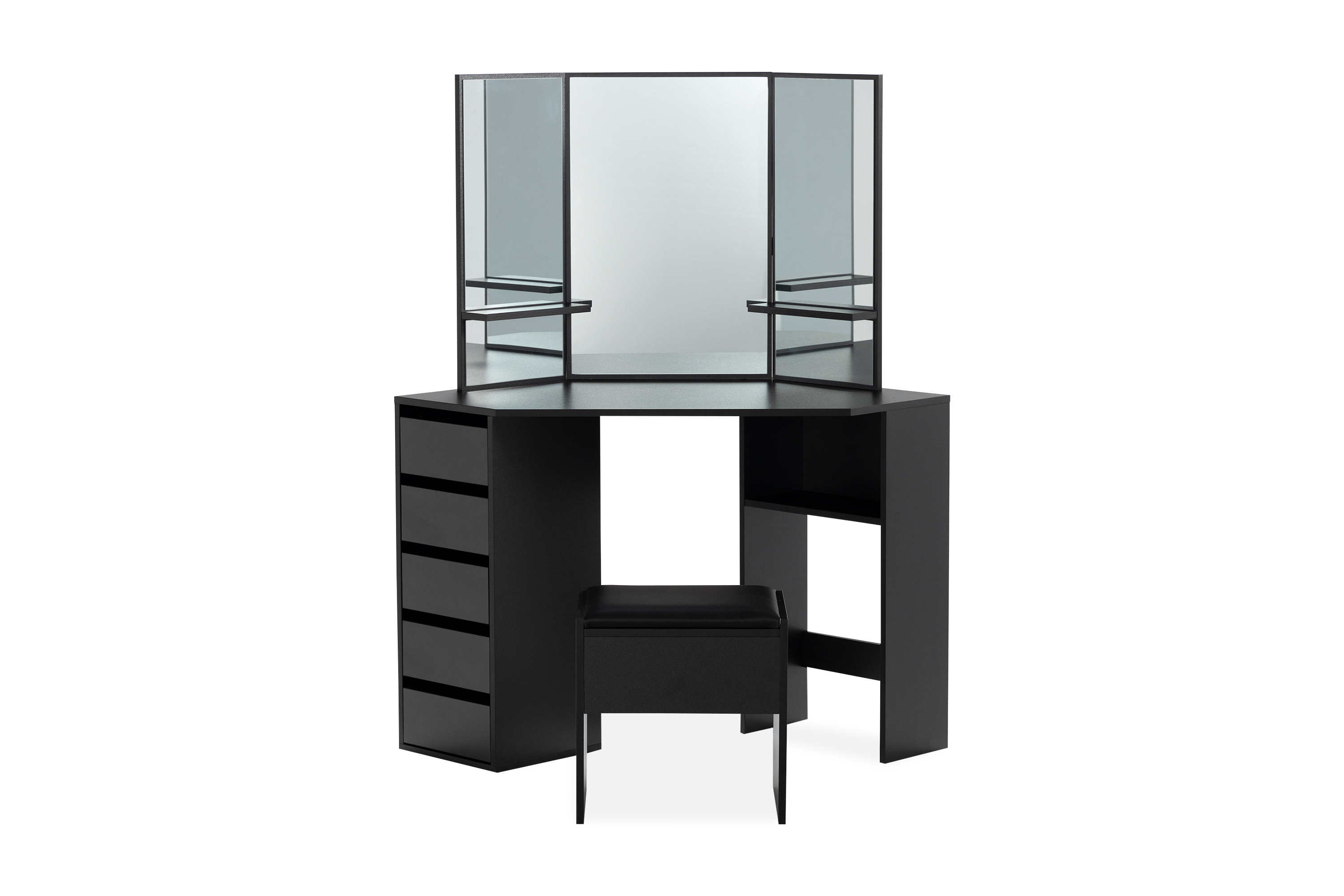 Hakebo Makeup bord 140 cm Sort - Møbler | Trademax