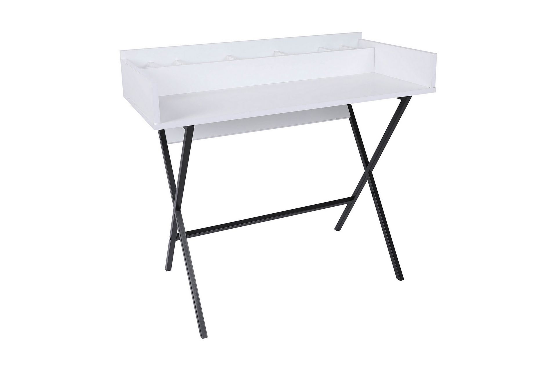 Pyke Makeup bord 100 cm Hvid/Sort - Møbler | Trademax