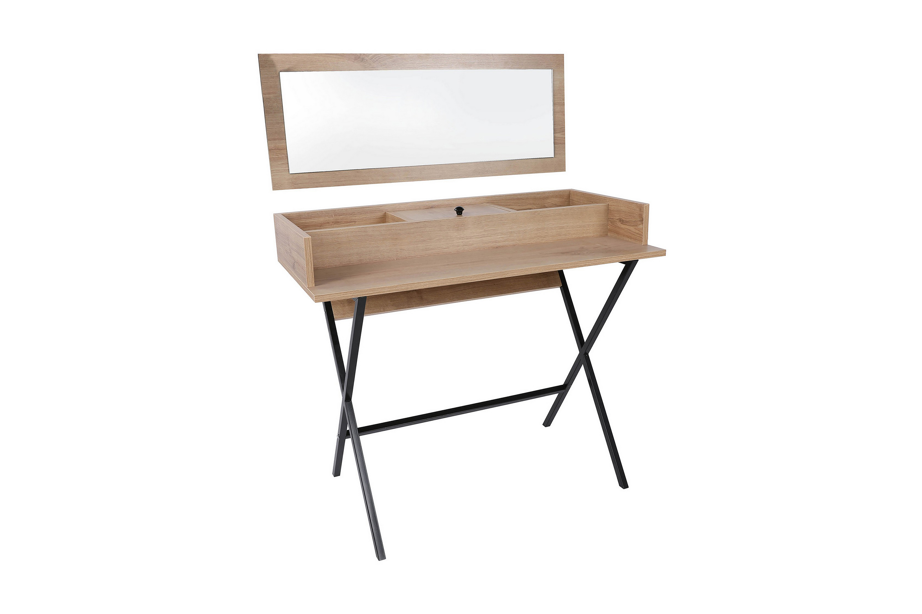 Weesolo Makeup bord 100 cm Valnød / sort - Møbler | Trademax