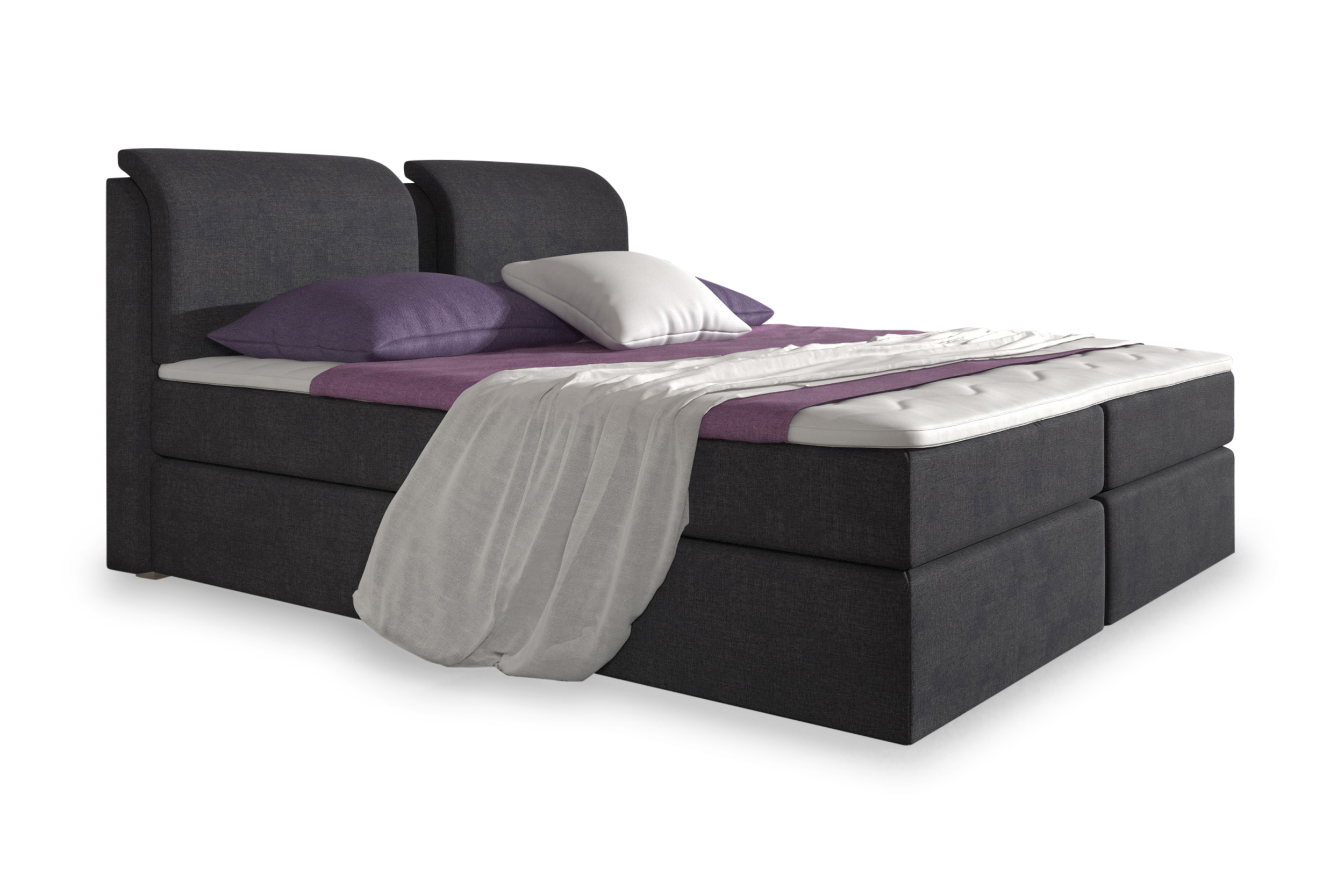 Bedly Owen Komplet Box Bed 160x200 Sort - Møbler | Trademax