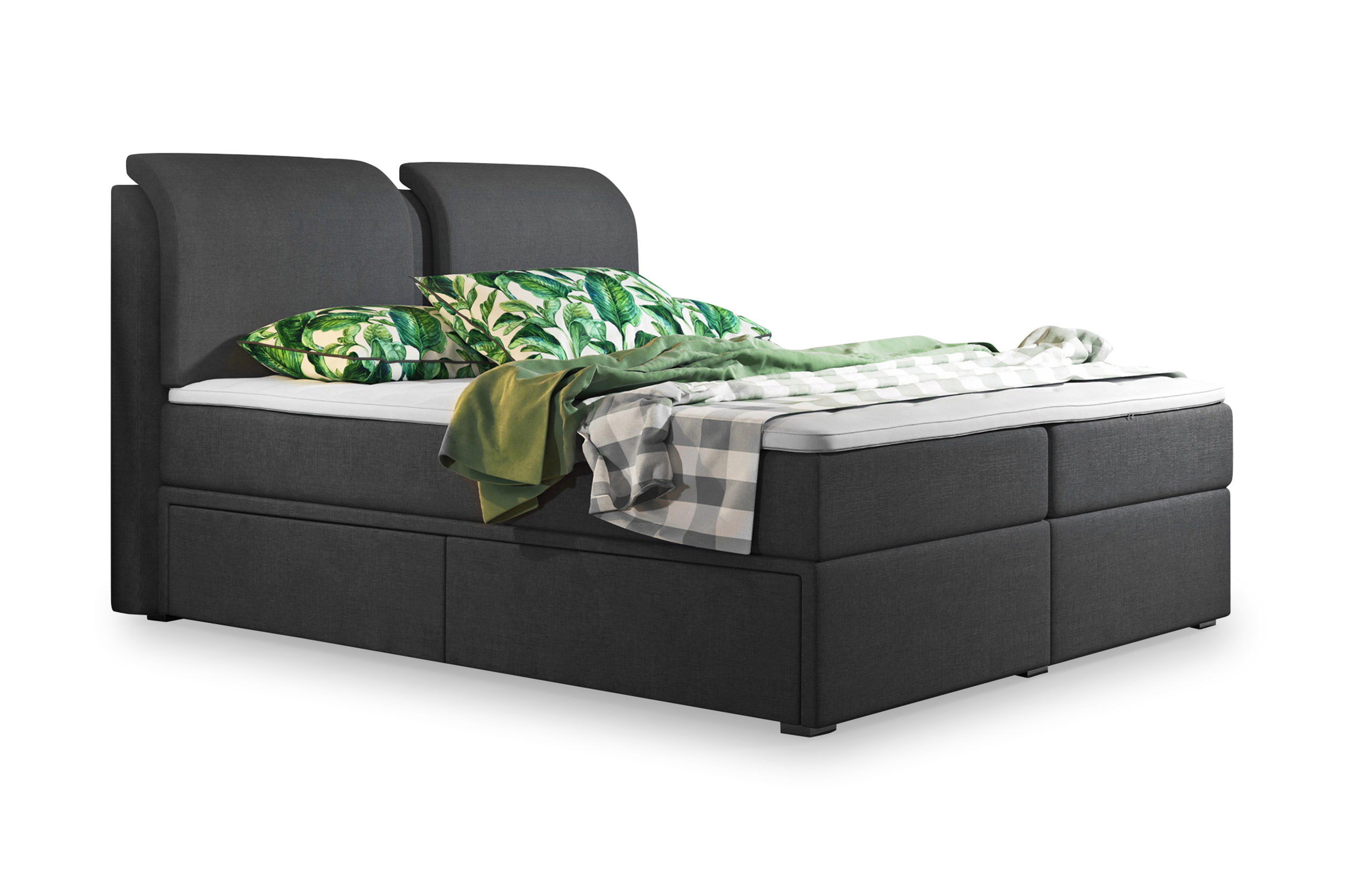 Bedly Owen Komplet Box bed Seng med Opbevaring 160x200 Sort - Møbler ...