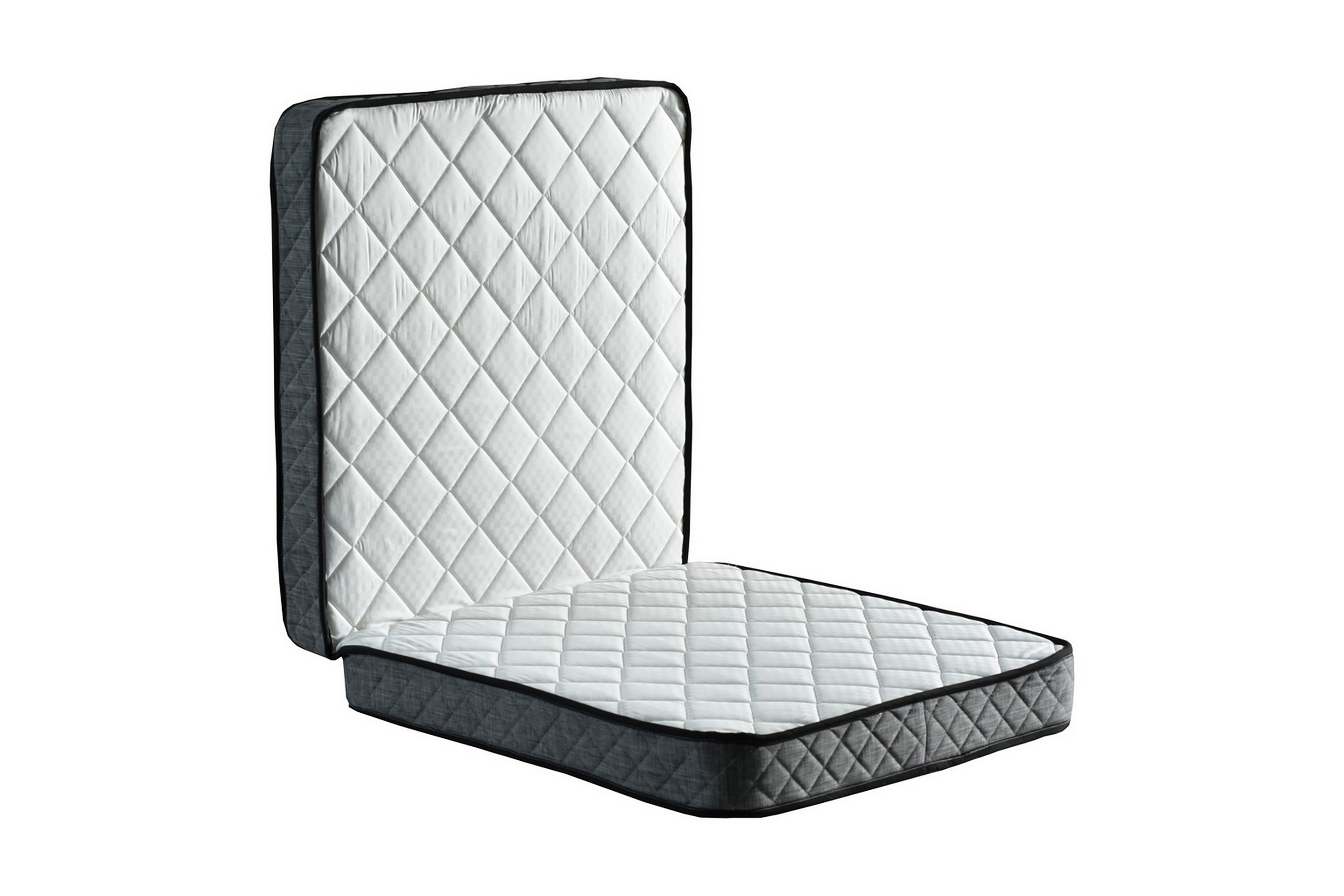 Folding Bed Hvit|Svart - Møbler - Trademax