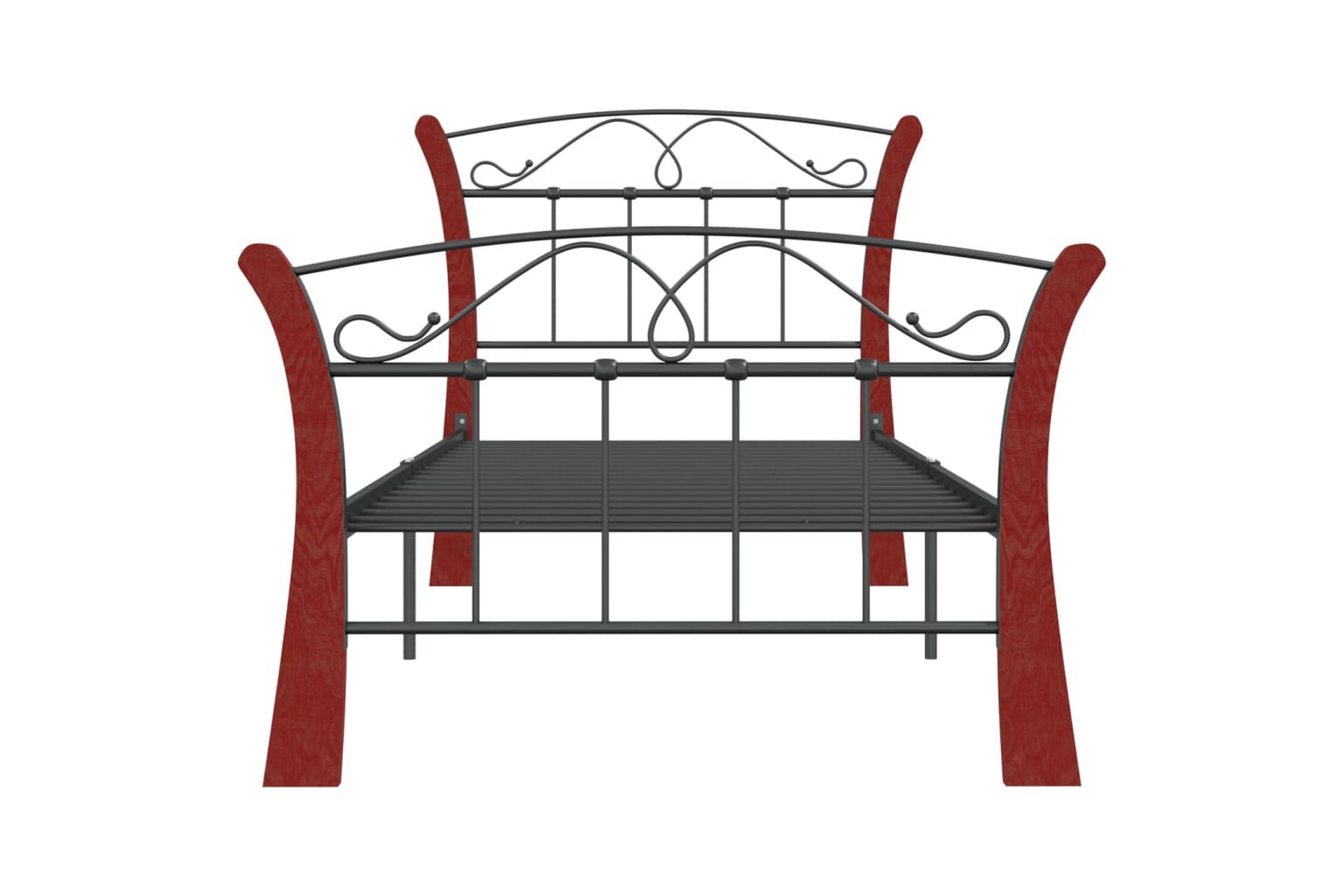 Be Basic Sengeramme svart metall 90x200 cm Svart - Møbler - Chilli