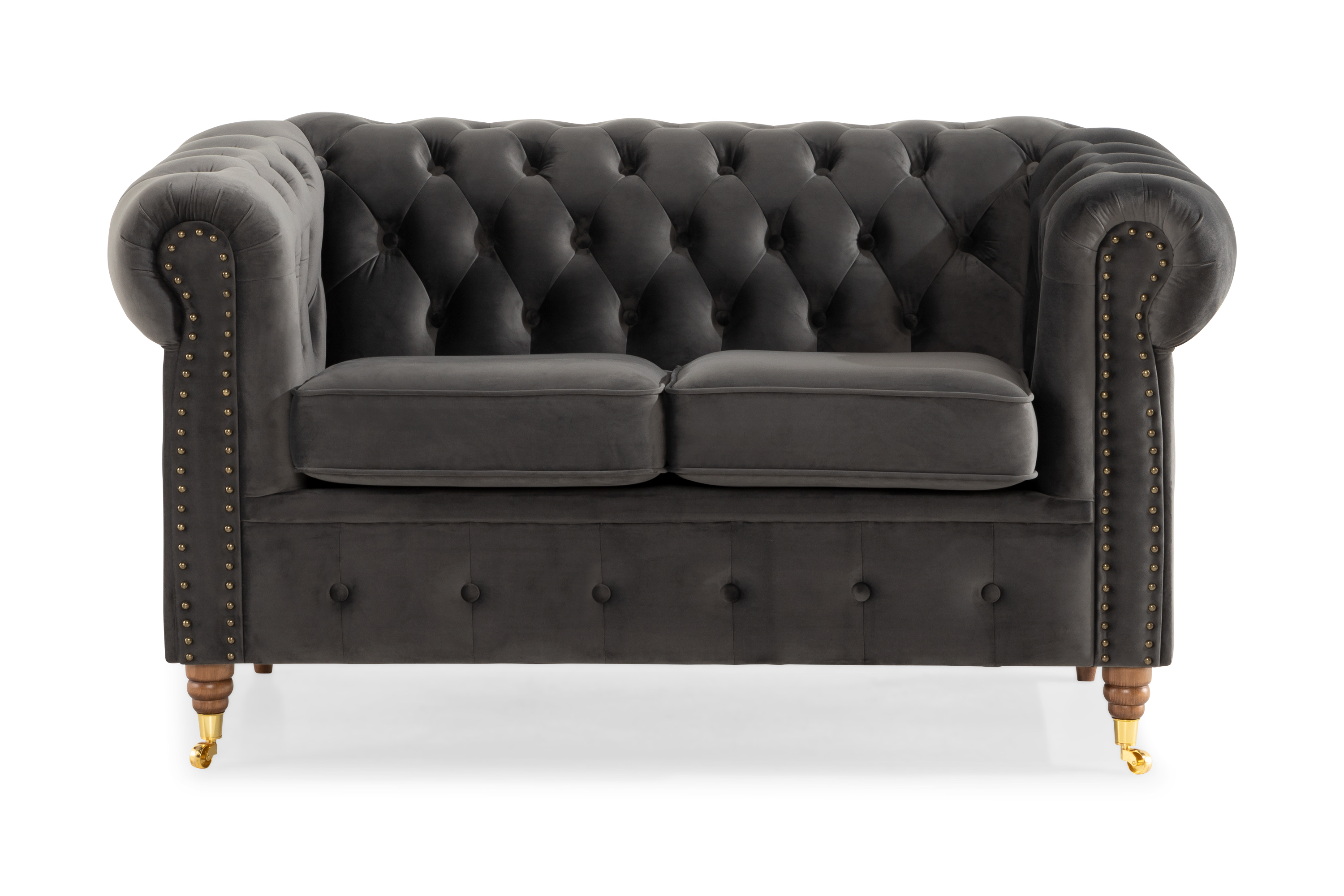 Chesterfield Deluxe 2-pers Sofa Grå - Møbler | Trademax