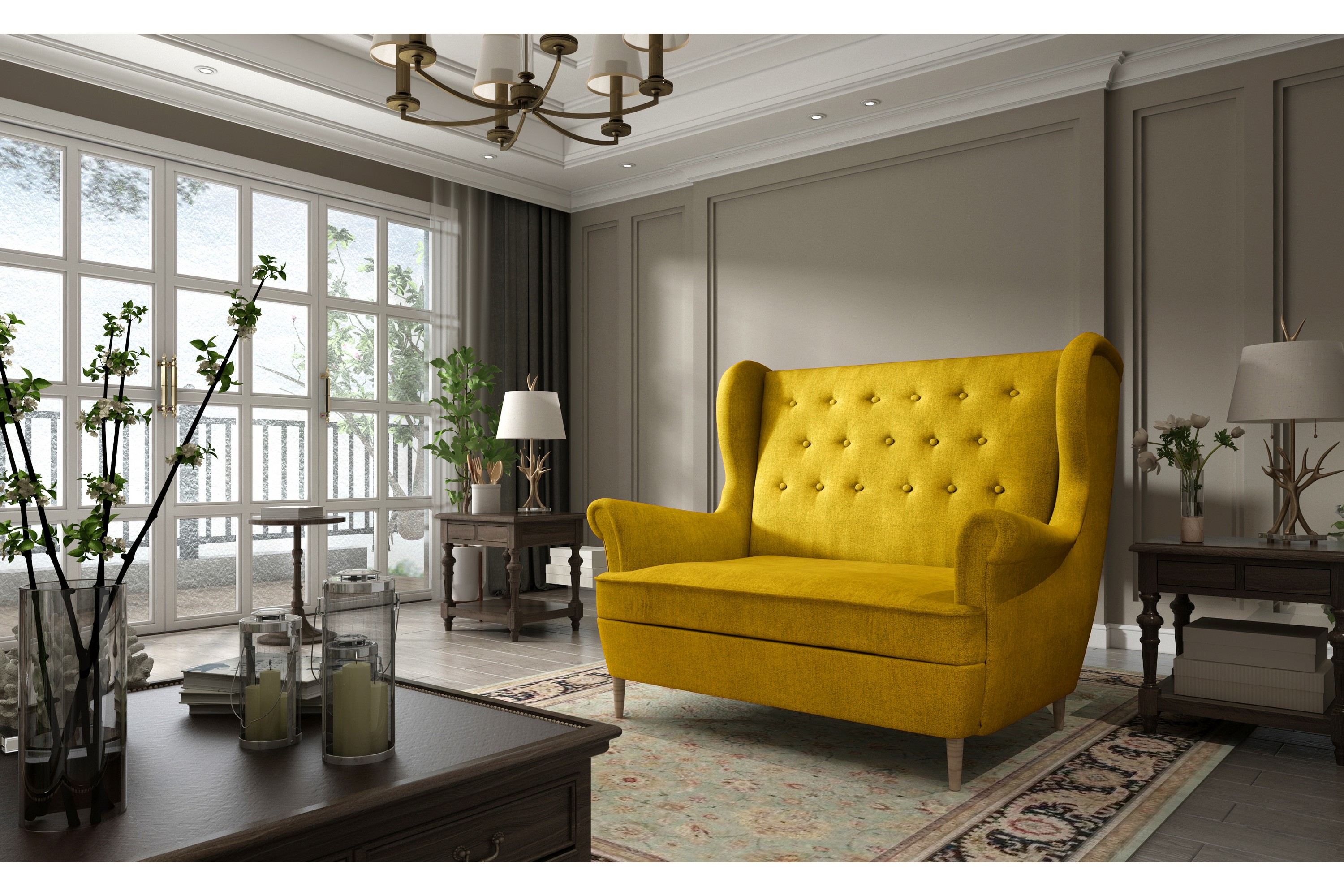 Tiny Lænestol med armlæn Gul - Møbler | Trademax