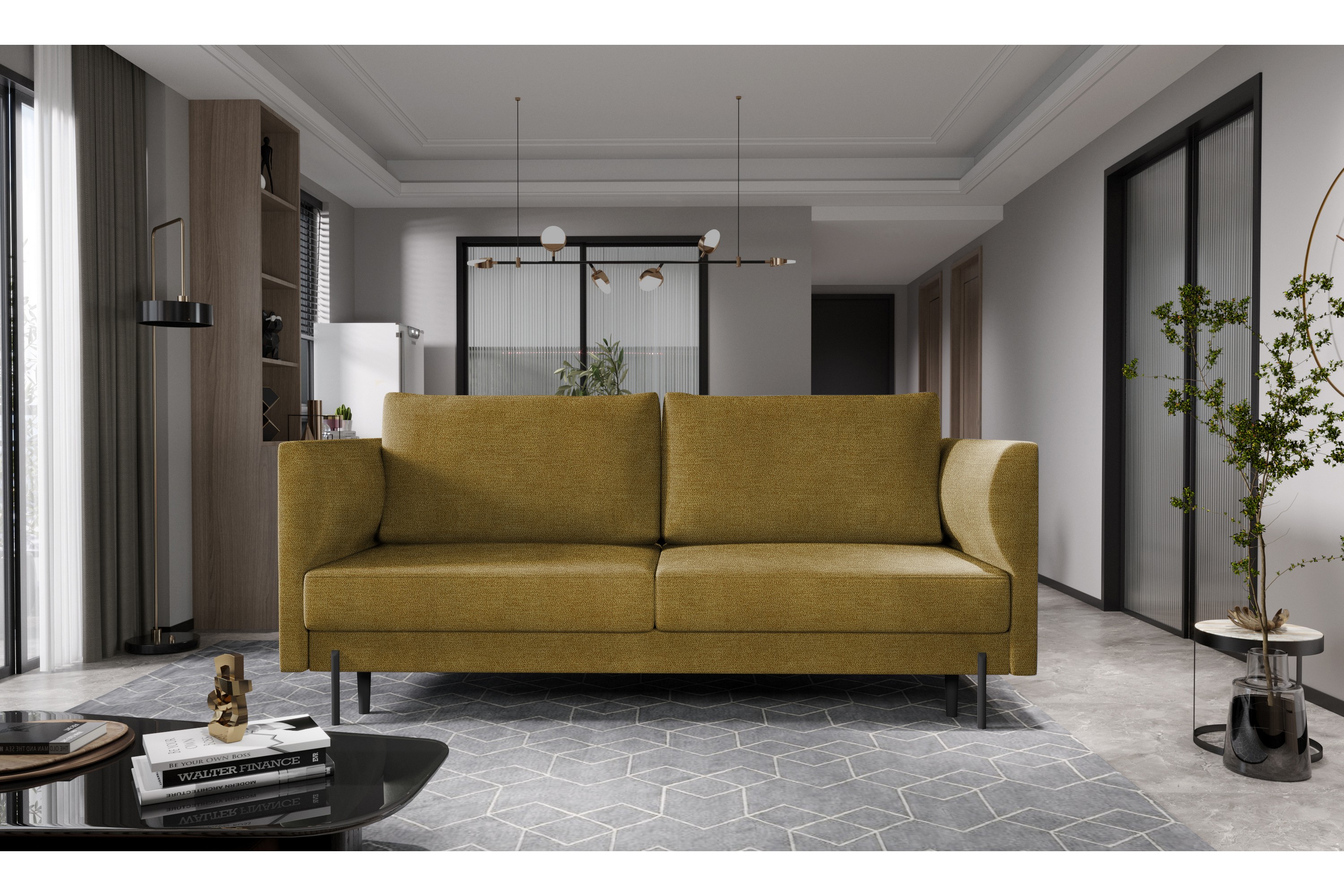 Zerlo 3-Pers. Sofa Gul - Møbler | Trademax