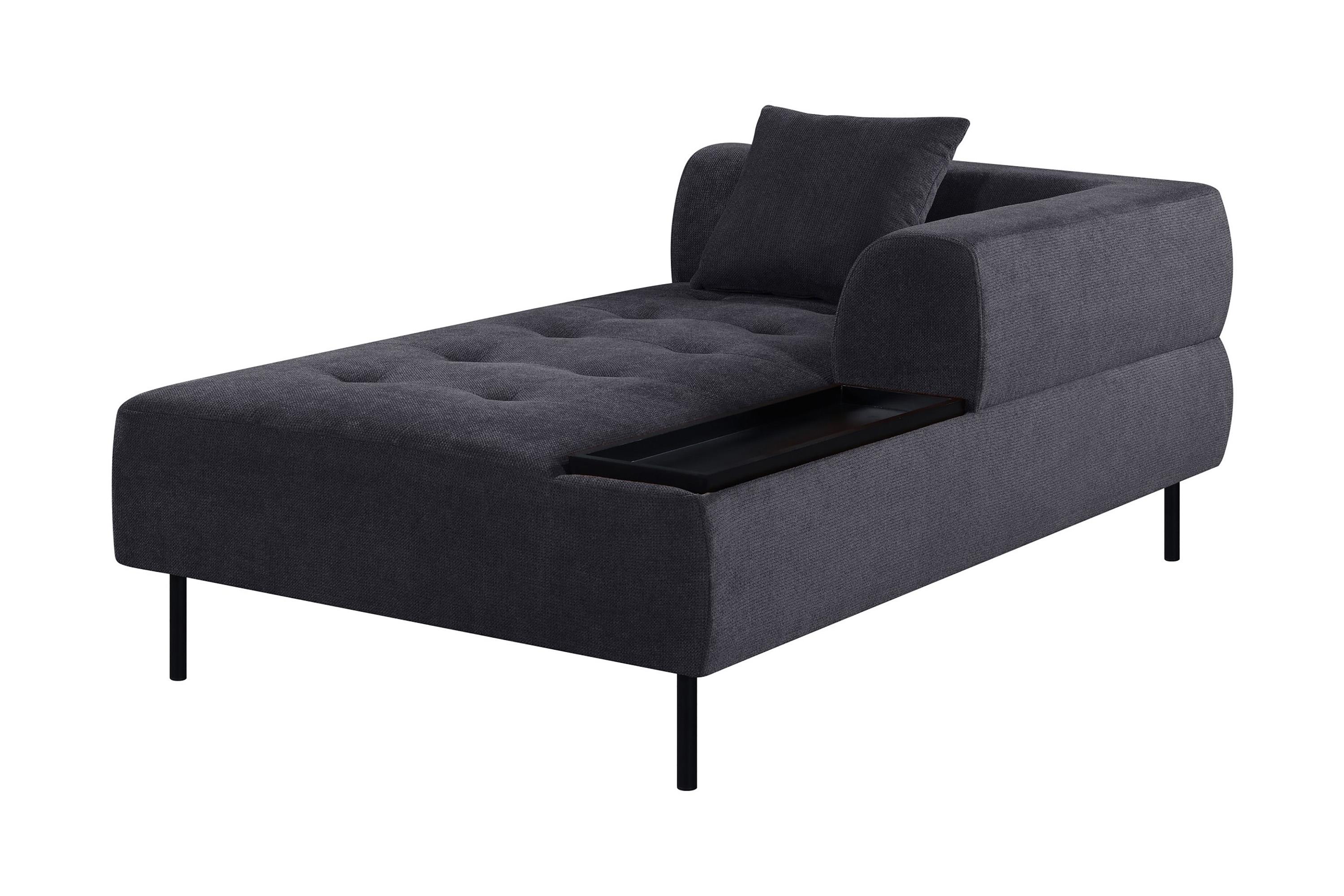 Stratham Chaiselongmodul Højre Blå - Møbler | Trademax