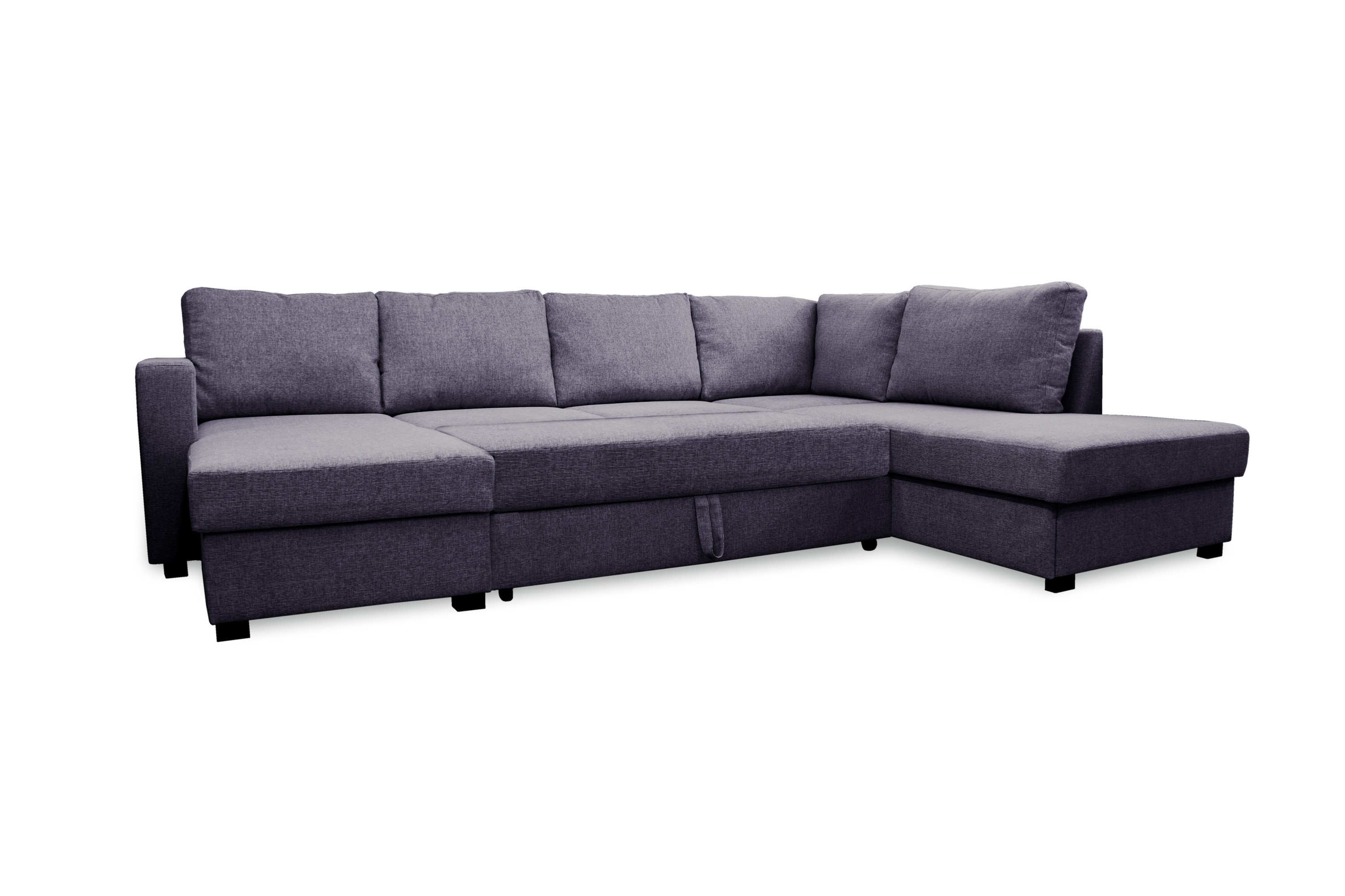 Majestic Furniture Paris U-Sovesofa Højre Mørkegrå - Møbler | Trademax
