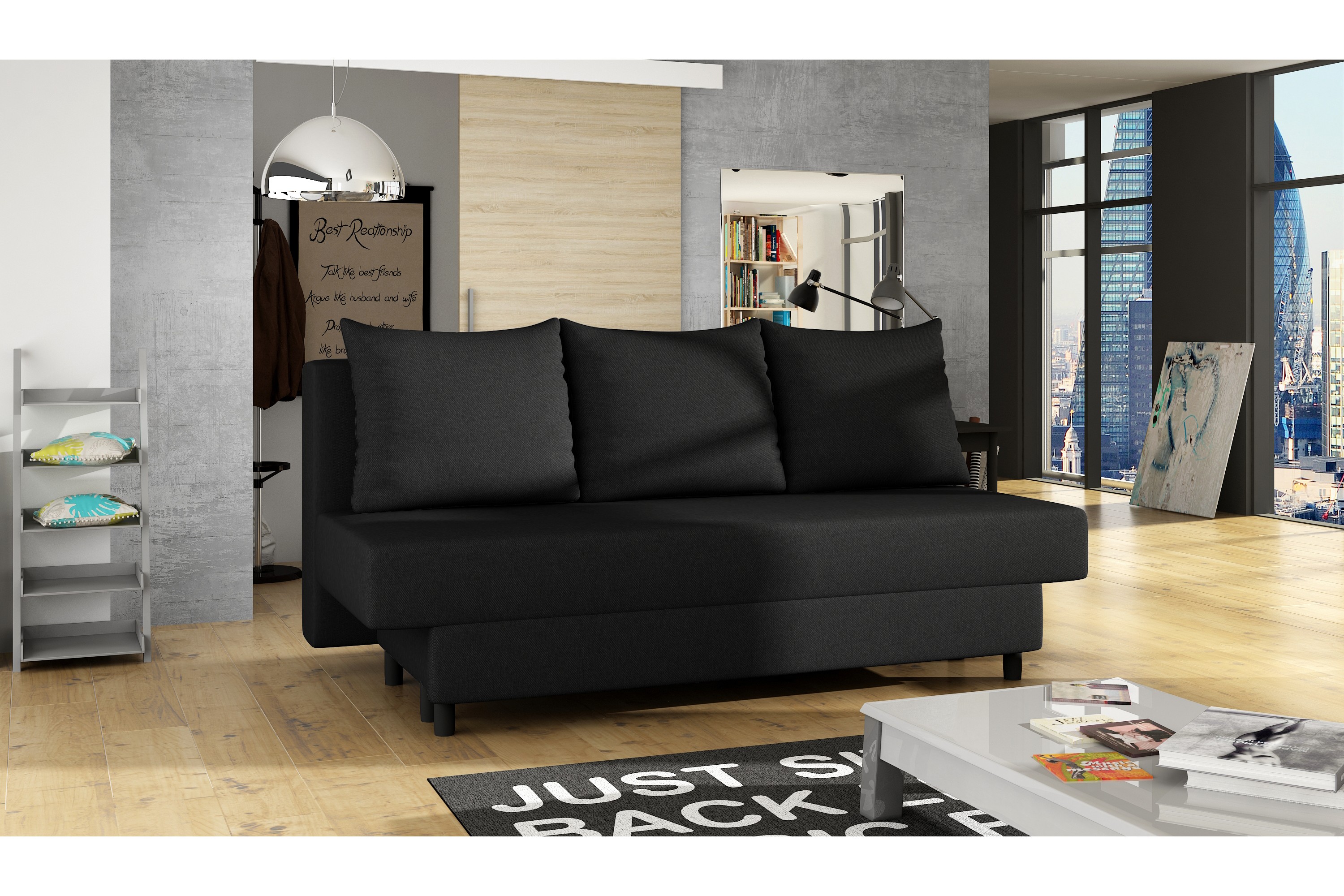 Rayez sovesofa Sort - Møbler | Trademax