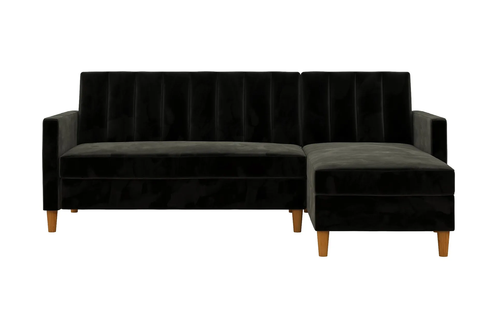 Dorel Home Celine 3-sits Divansovesofa Fløyel/Svart Dorel Home - Møbler ...