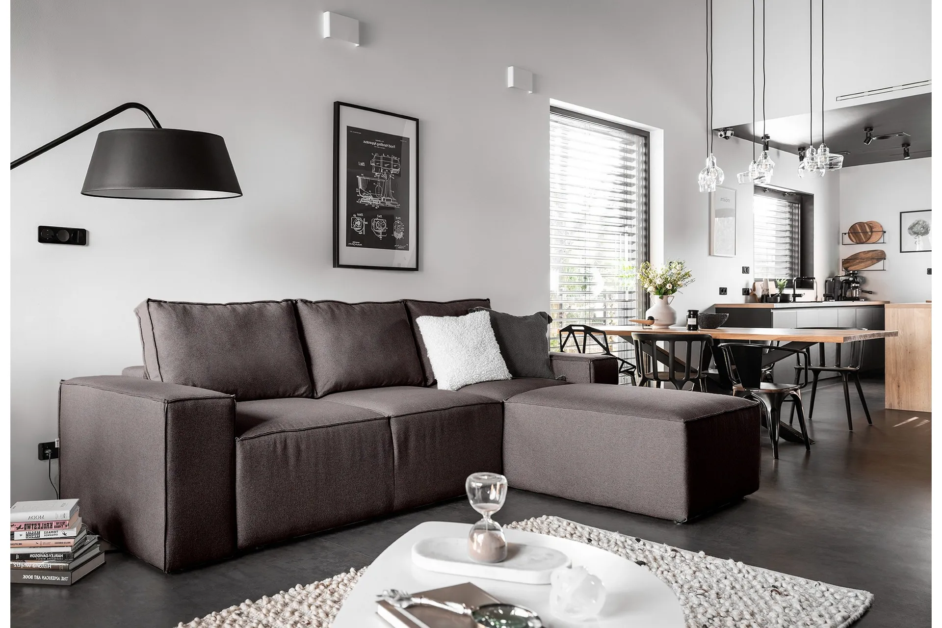 Sovesofa m. Divan Kandari med Oppbevaring Grå - Møbler - Chilli