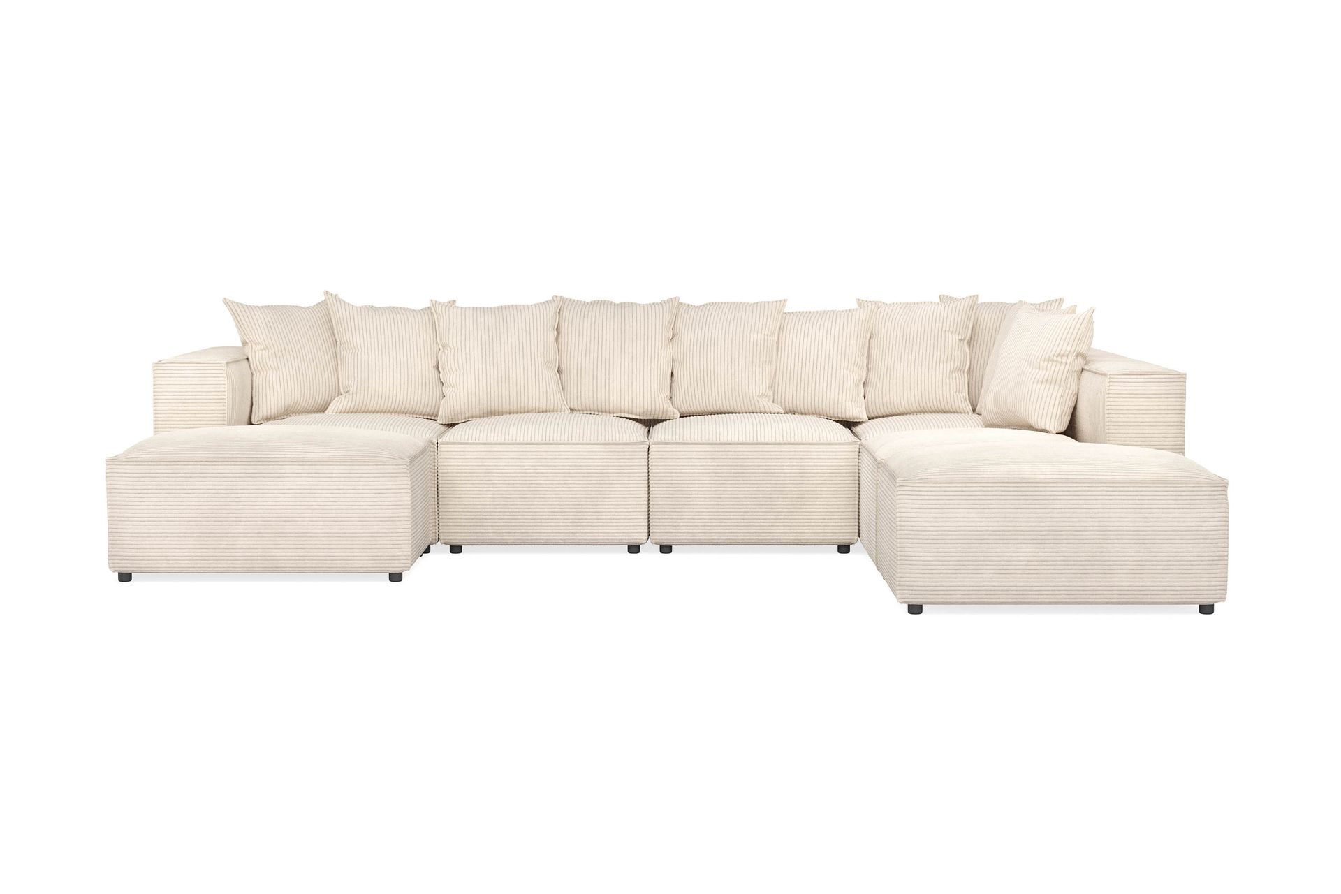 Andrarum Cubo 5-seters U-formet Dyp Modulsofa med Divan og Sjeselong i ...