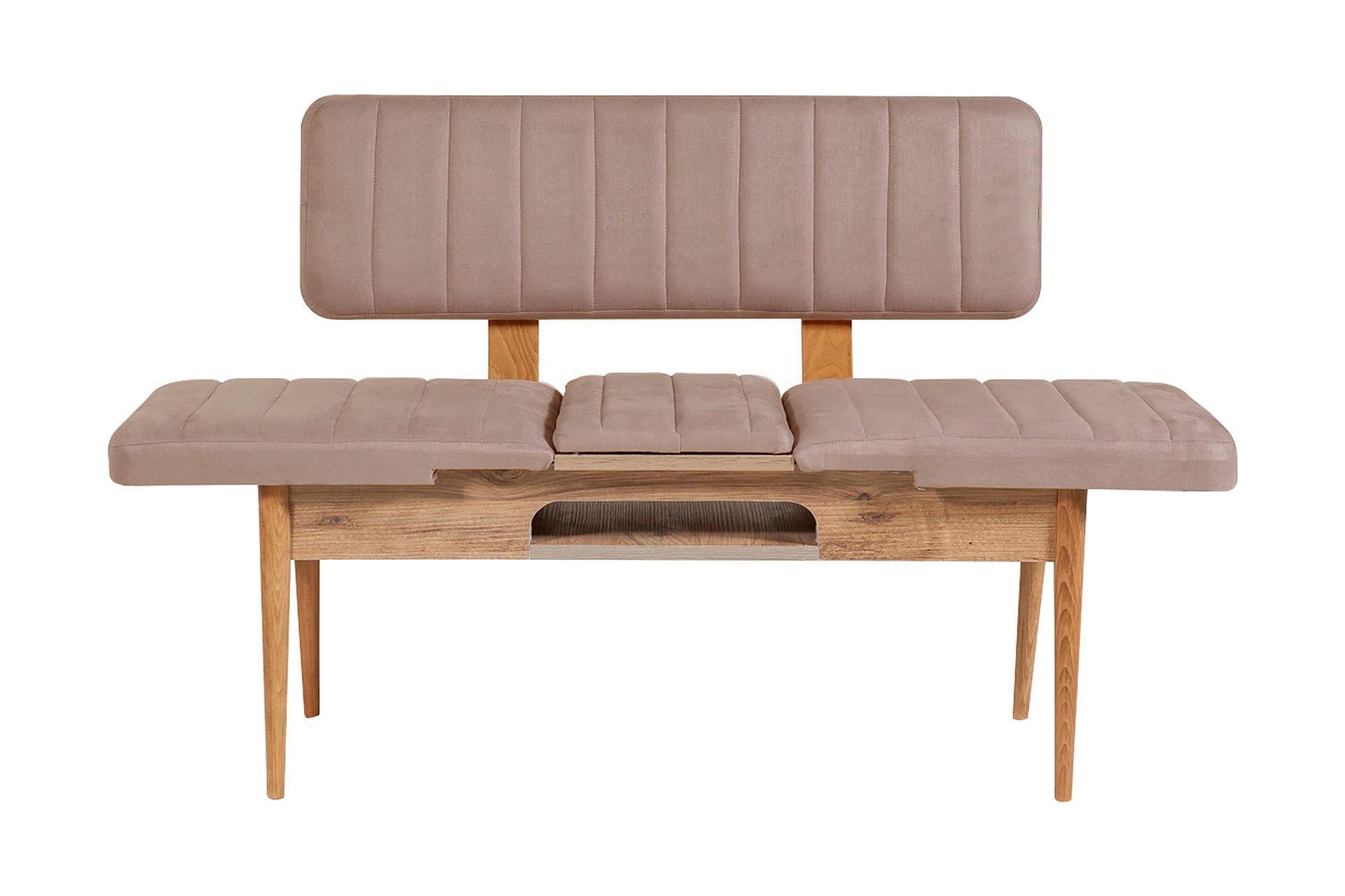 Valsot Sittebenk 110 cm tre/natur/Grå - Møbler - Trademax
